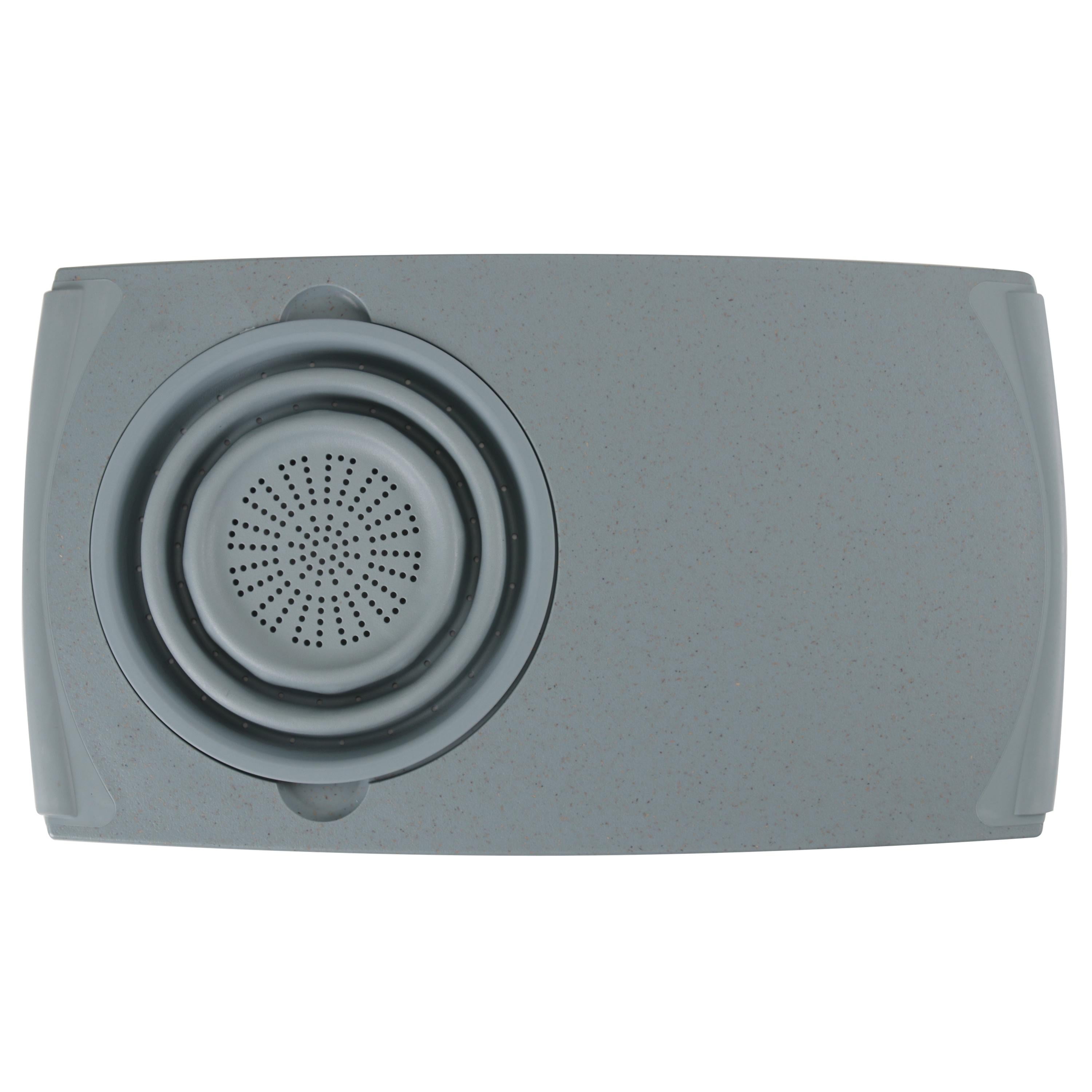 Dexas Over-the-Sink Cutting Board with Collapsible Colander, 11.5" x 20 ...