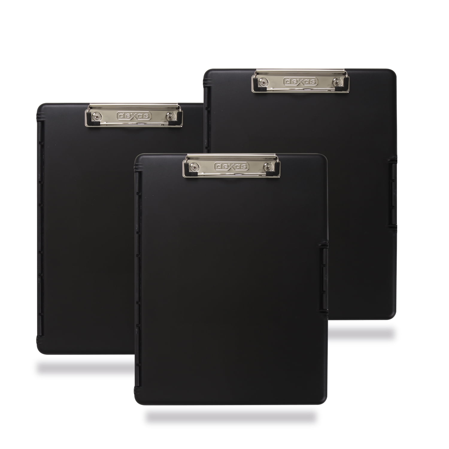 Dexas Slimcase2 Storage Clipboard with Side Opening Black 3-Pack ...