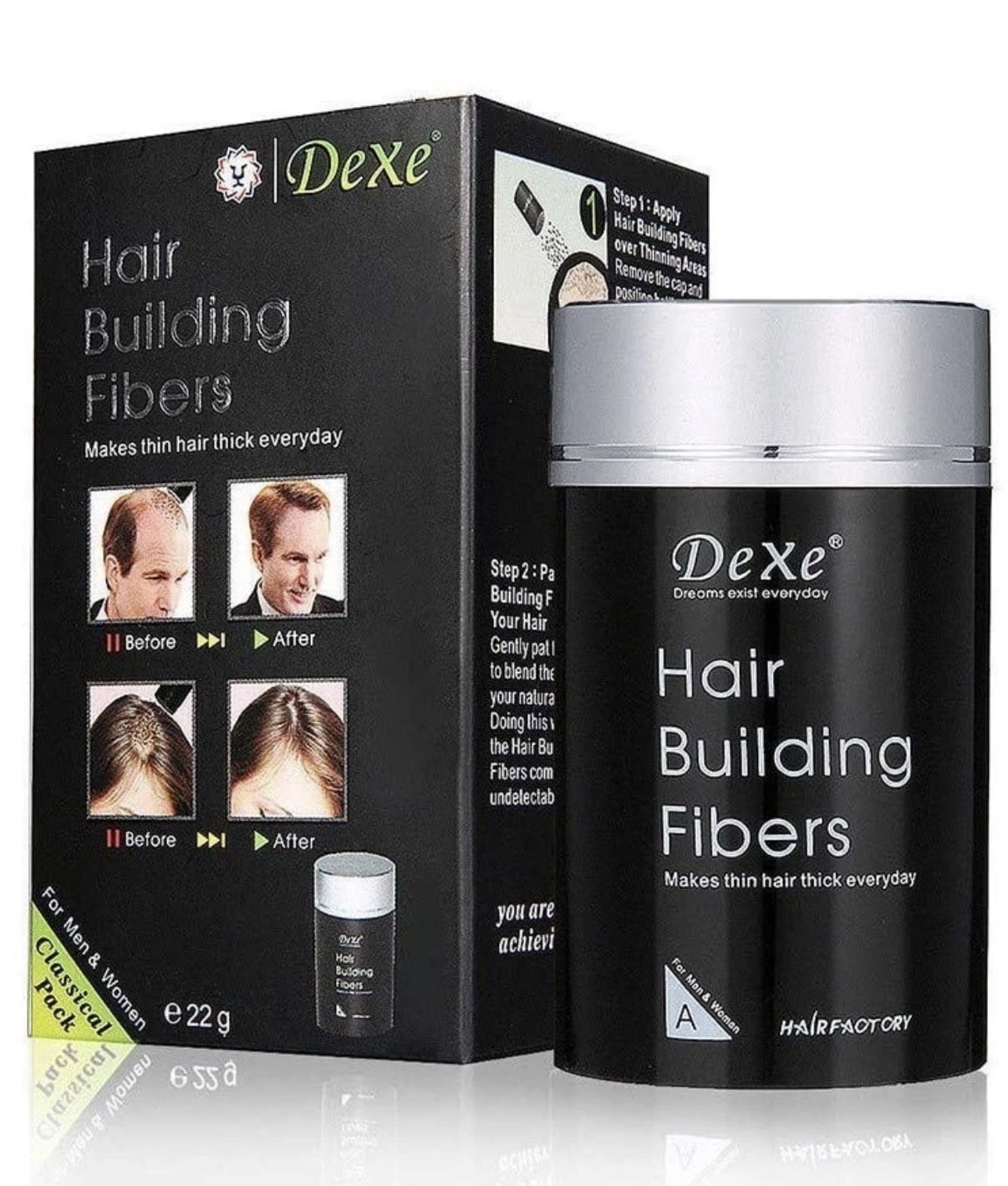 Dexe Hair Building Fibers 22g, Hairline Powder,Root Touch Up,Hair Loss ...