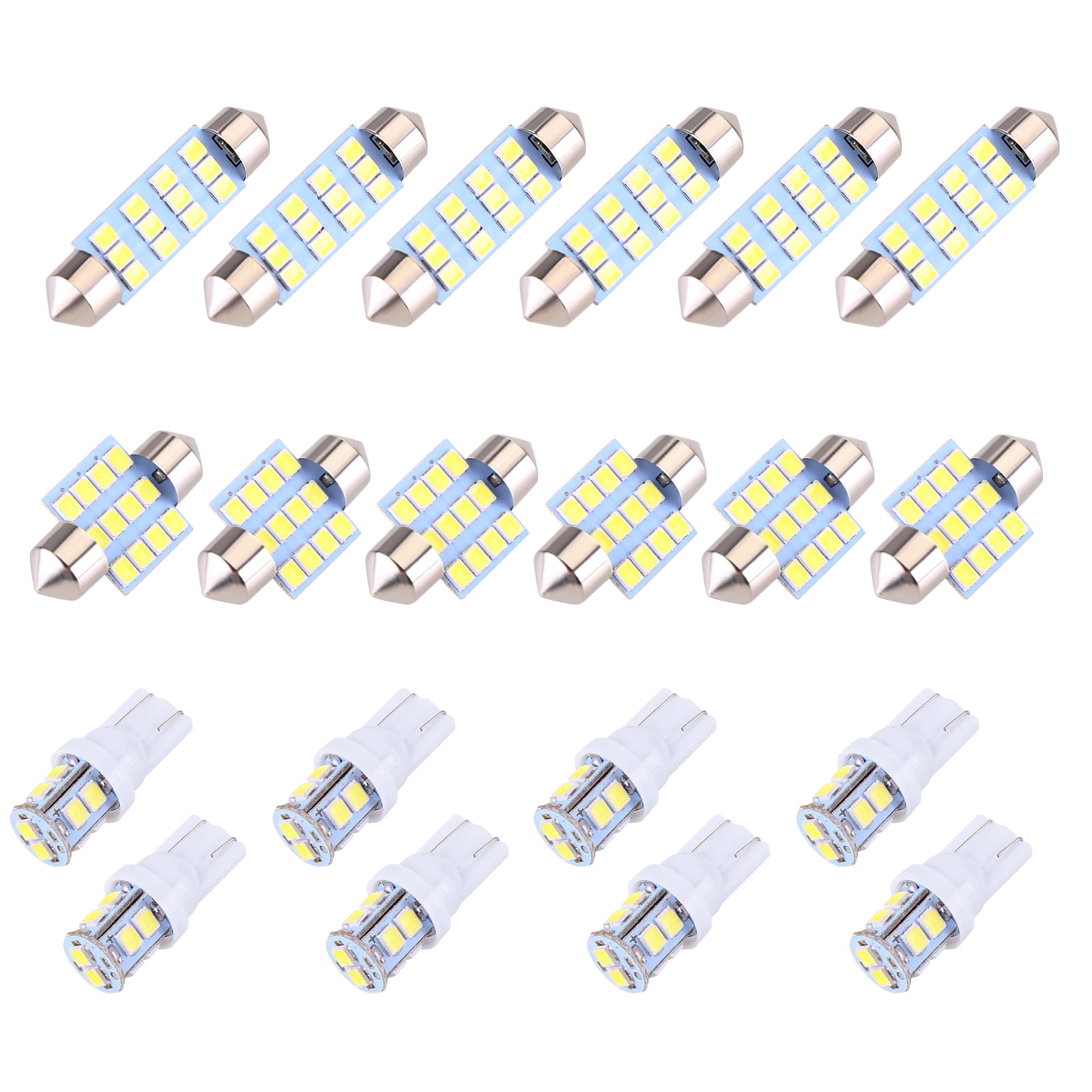 Dexico 20Pcs T10 31MM 42SMD LED Interior Bulbs Kit 6500K 12V - Walmart.com