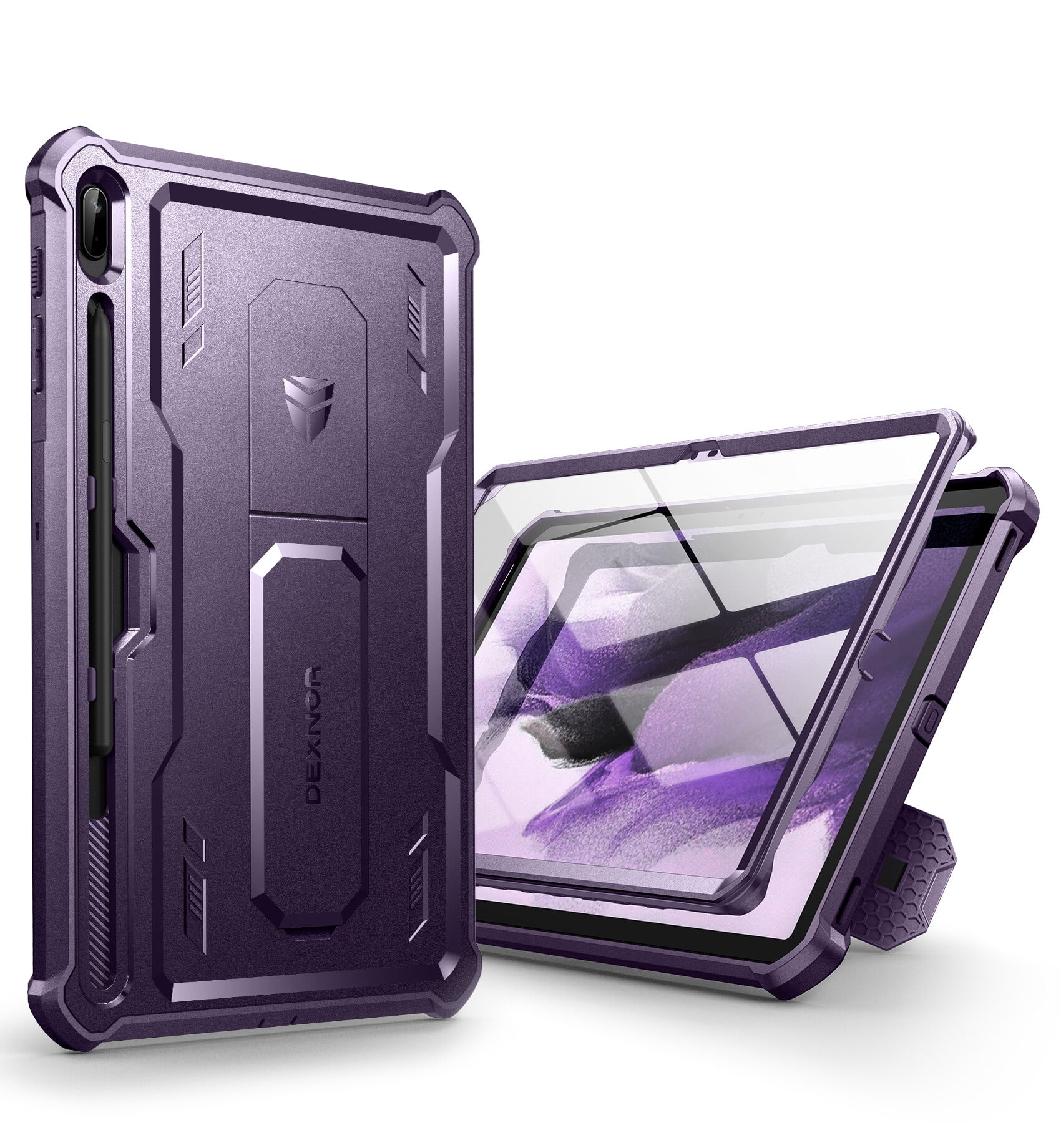Dexnor Shockproof Case for Galaxy Tab S7 FE 12.4' (2021) with Screen ...