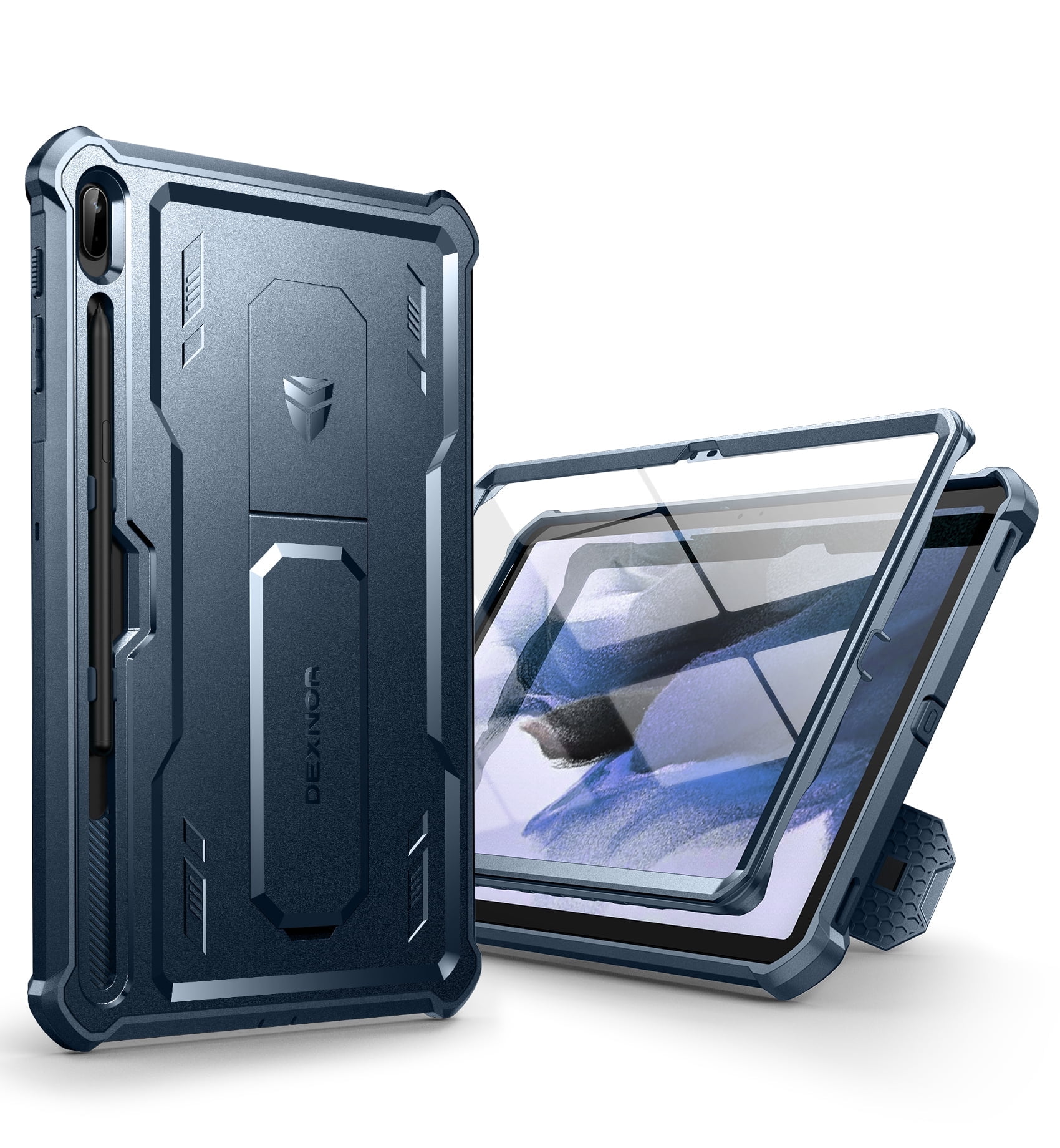 Dexnor Shockproof Case for Galaxy Tab S7 FE 12.4' (2021) with Protector ...