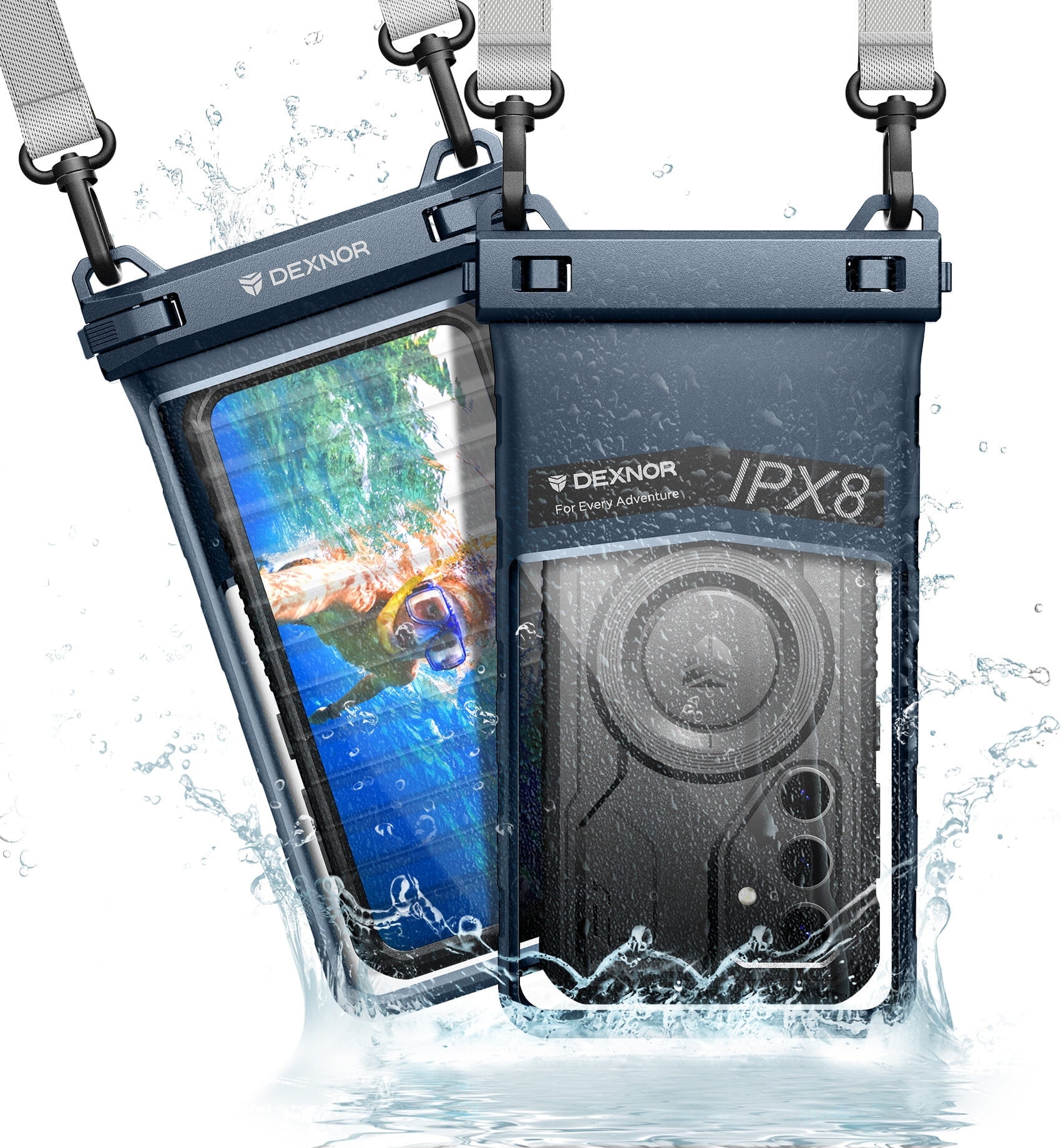 Dexnor IP68 Waterproof Phone Pouch, Universal 3D Cellphone Dry Bag Case ...