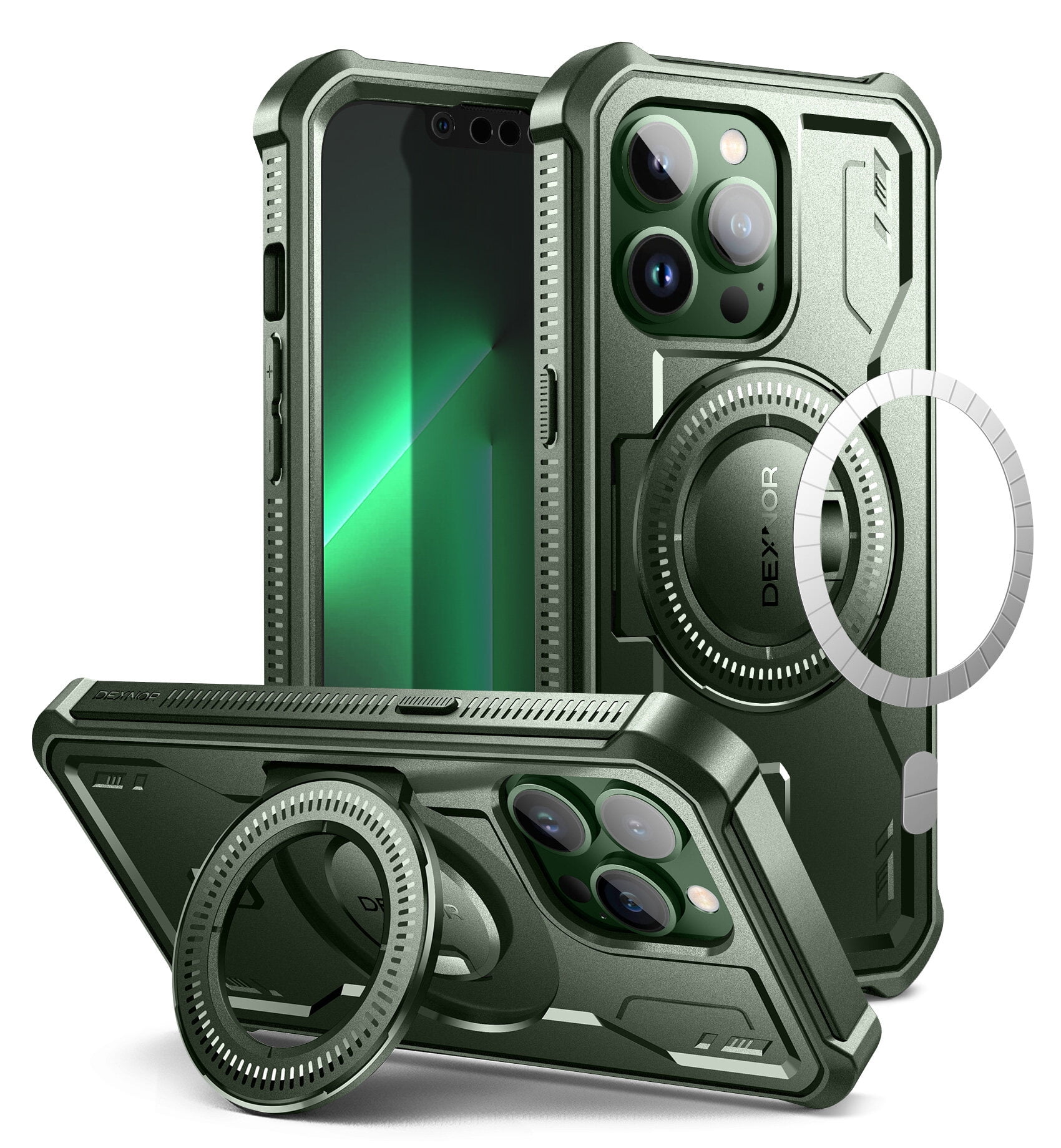 Dexnor Magnetic Case for iPhone 13 Pro, Compatible with MagSafe, [Built ...