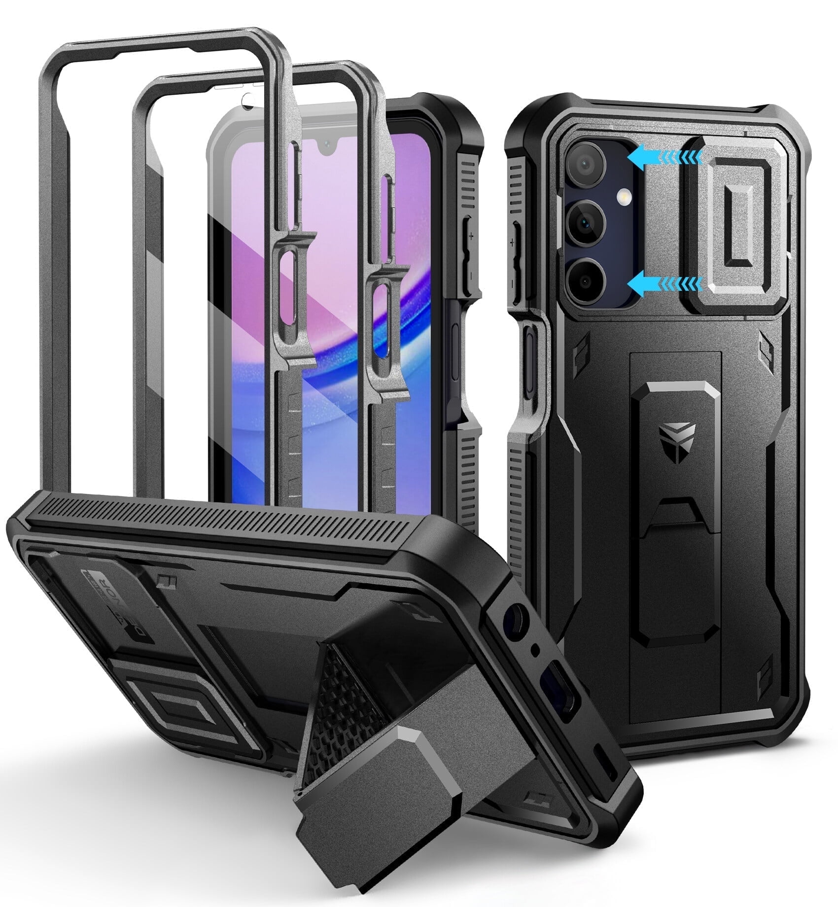 Dexnor for Samsung Galaxy A15 5G Phone Case, [2 Front Frame] [Bulit-in ...