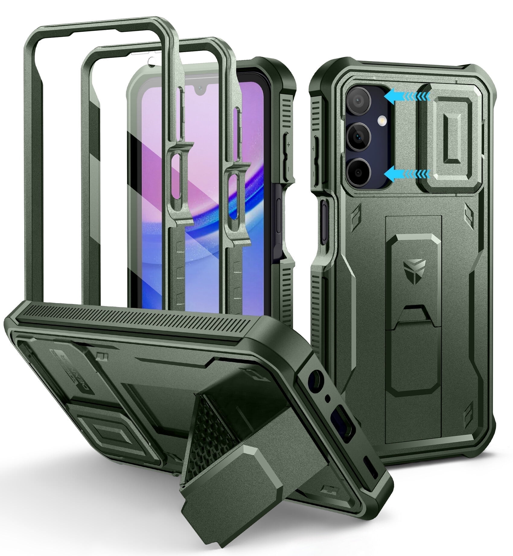Dexnor for Samsung Galaxy A15 5G Phone Case, [2 Front Frame] [Bulit-in ...