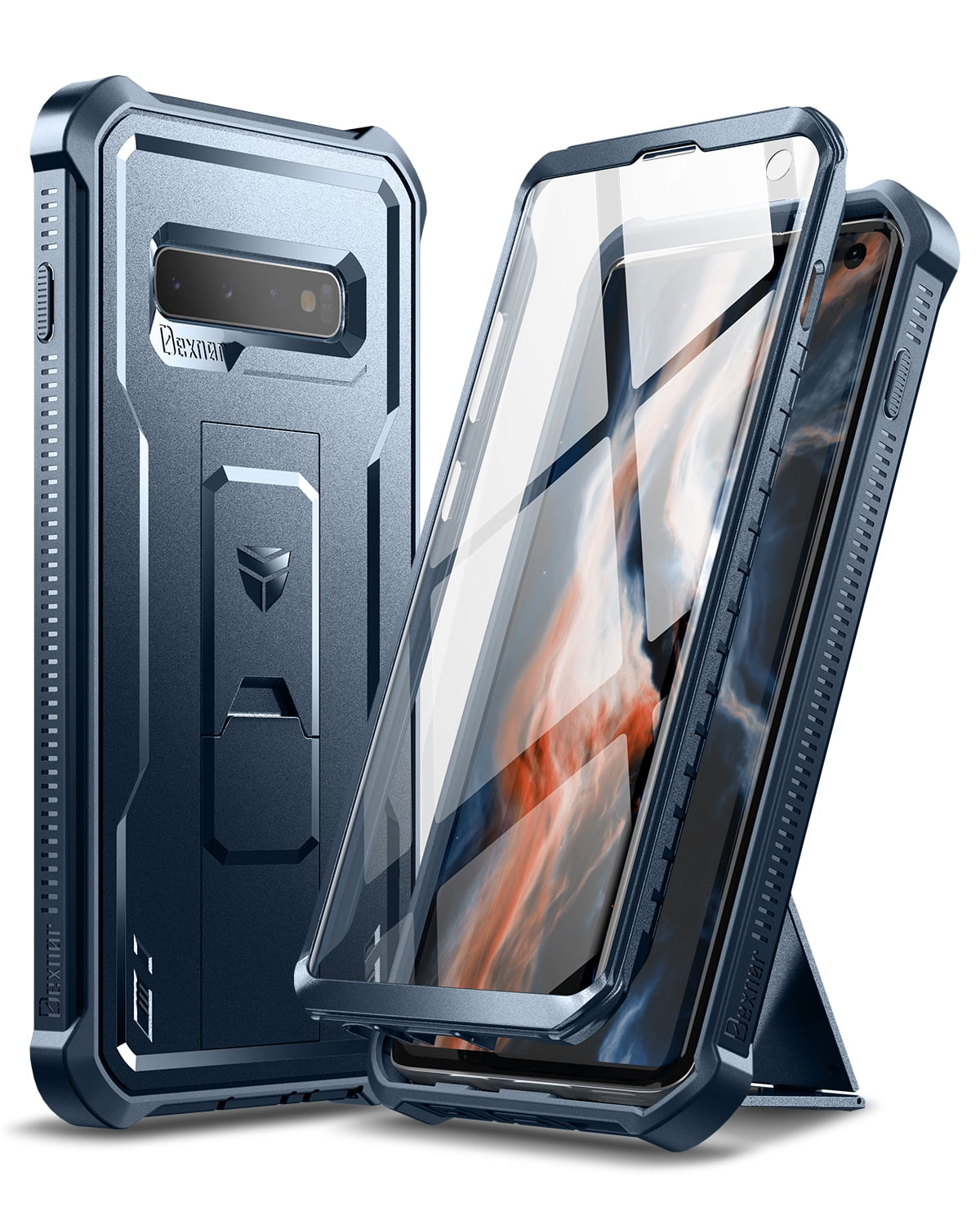 Dexnor Cell Phone Cover with Kickstand for Samsung Galaxy S10, Heavy ...