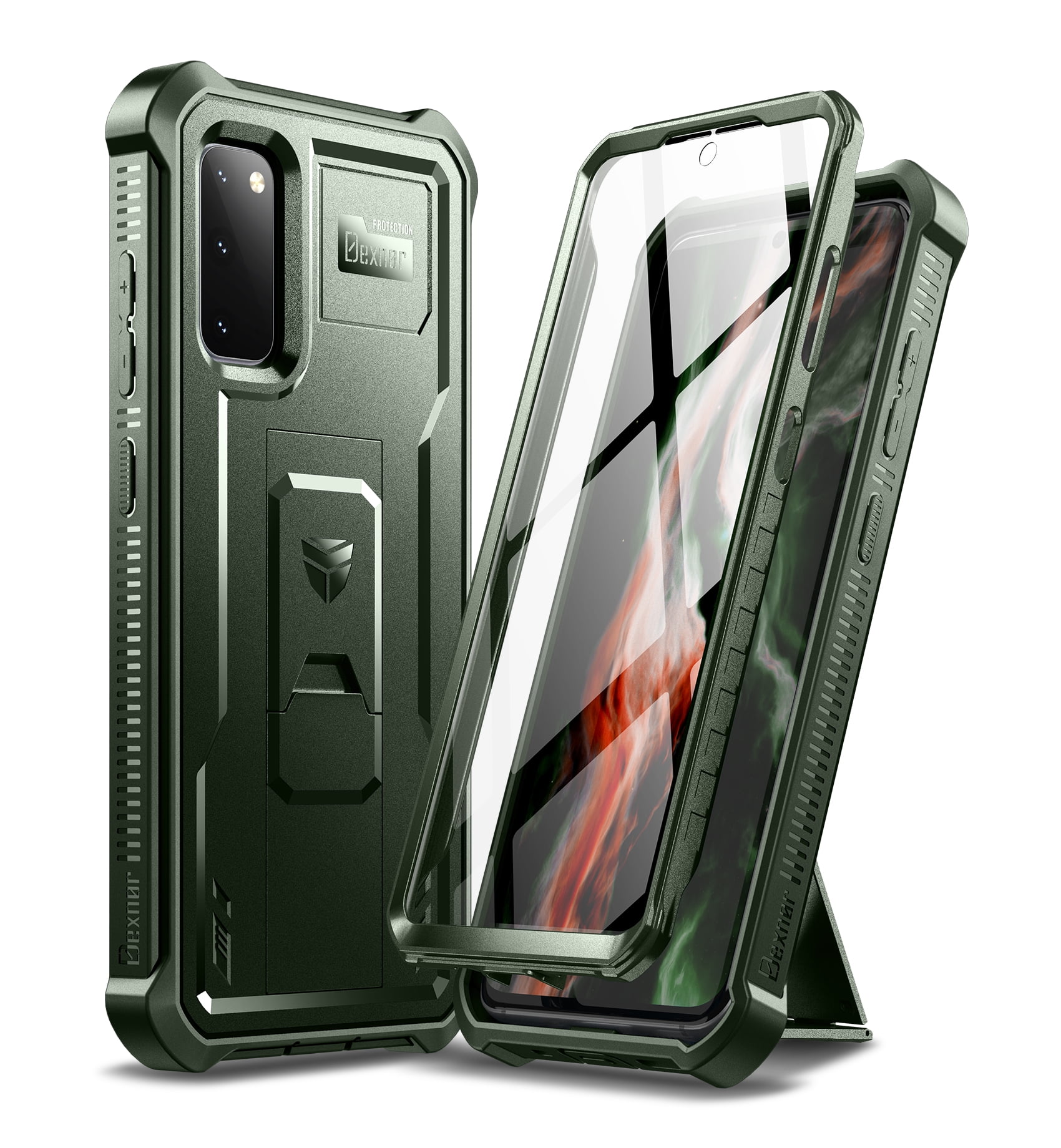 Dexnor Samsung Galaxy S20 Kickstand Case, Heavy Duty Protection ...