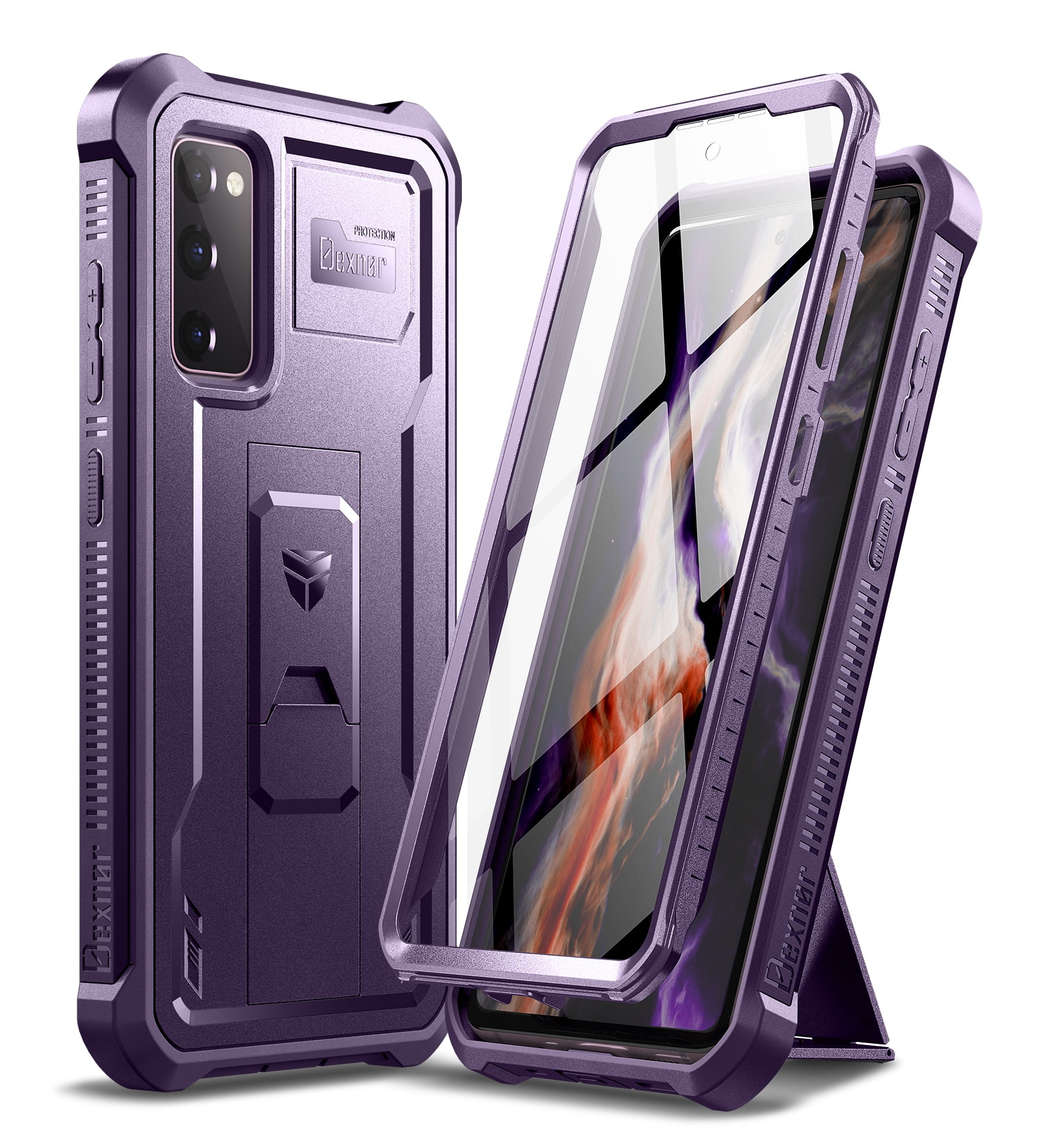 Dexnor Samsung Galaxy S20 FE Kickstand Case, Military-Grade Protection, Full-Body, Phantom ...