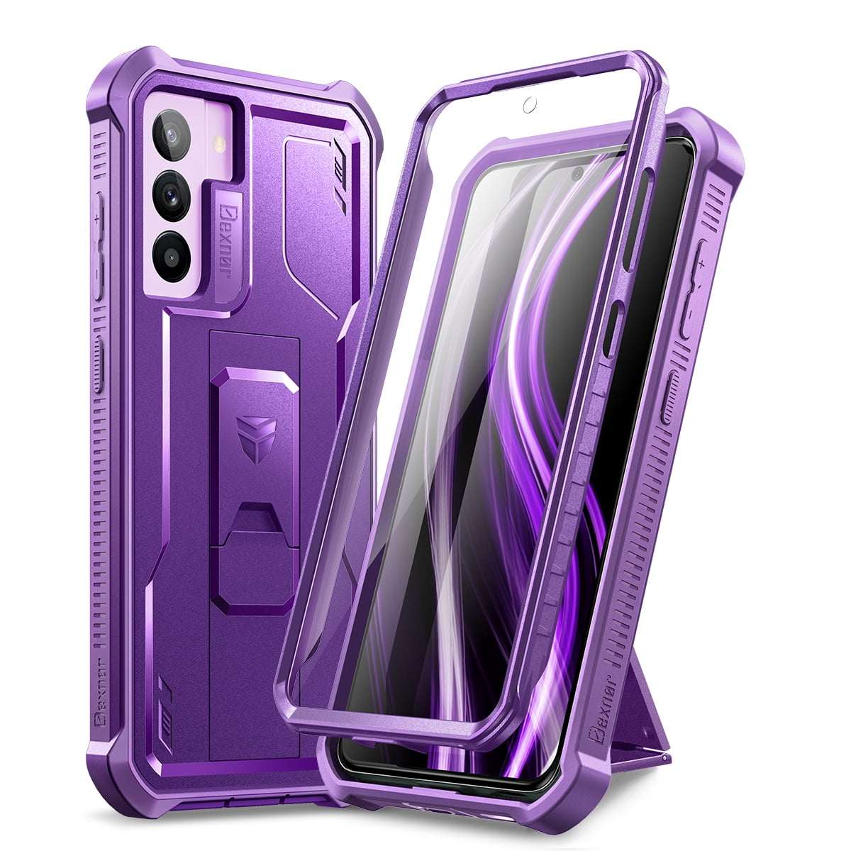 Dexnor Samsung Galaxy S21 FE Kickstand Case, Heavy Duty Military-Grade Protection, Shockproof ...