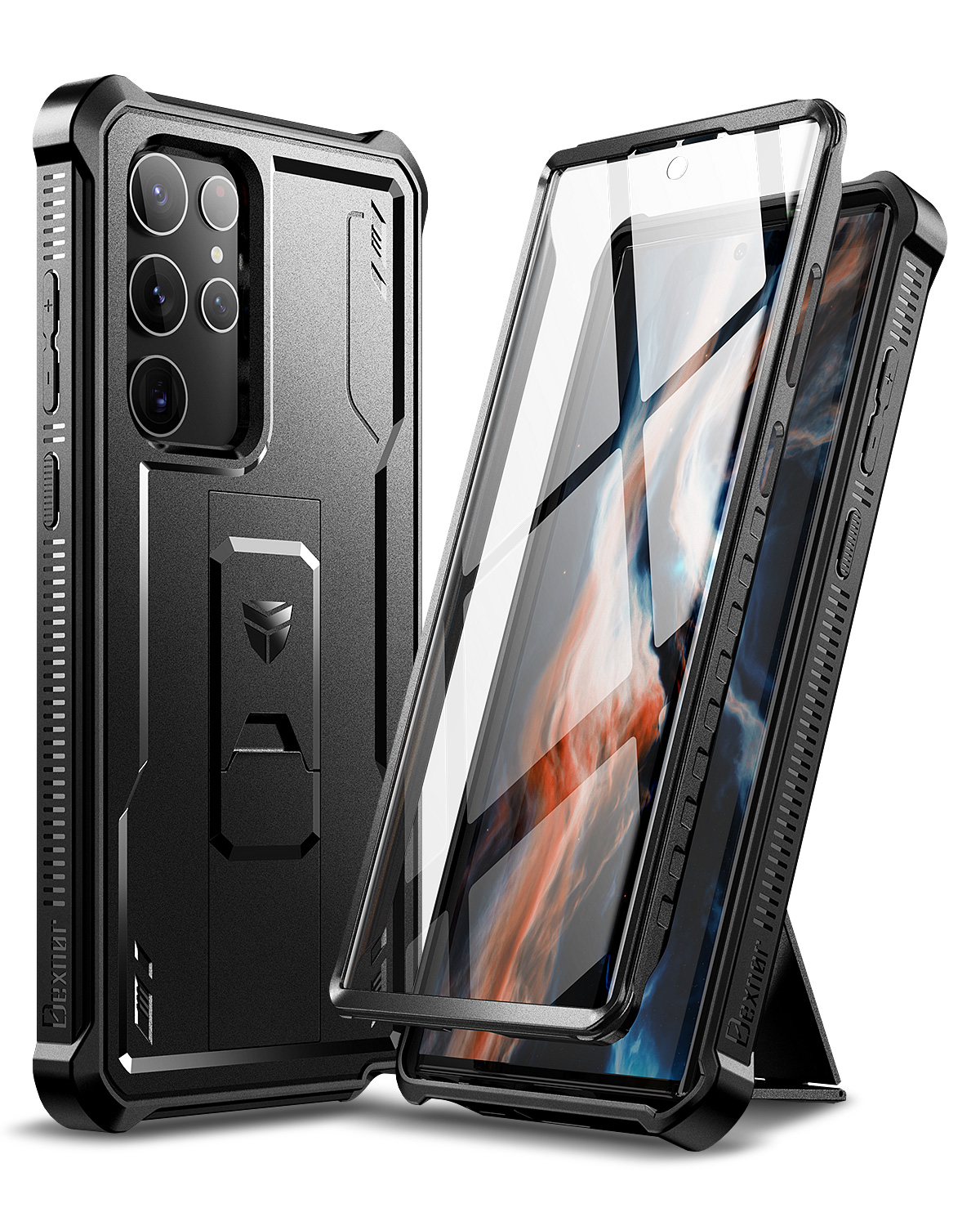 Kickstand Case for Samsung Galaxy S22 Ultra, Dteck Slide Cover Heavy ...