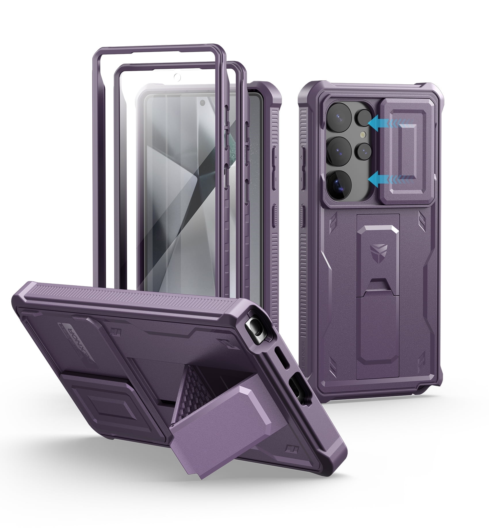 Dexnor Samsung Galaxy S25 Ultra Case, Purple, Shockproof Rugged Full ...