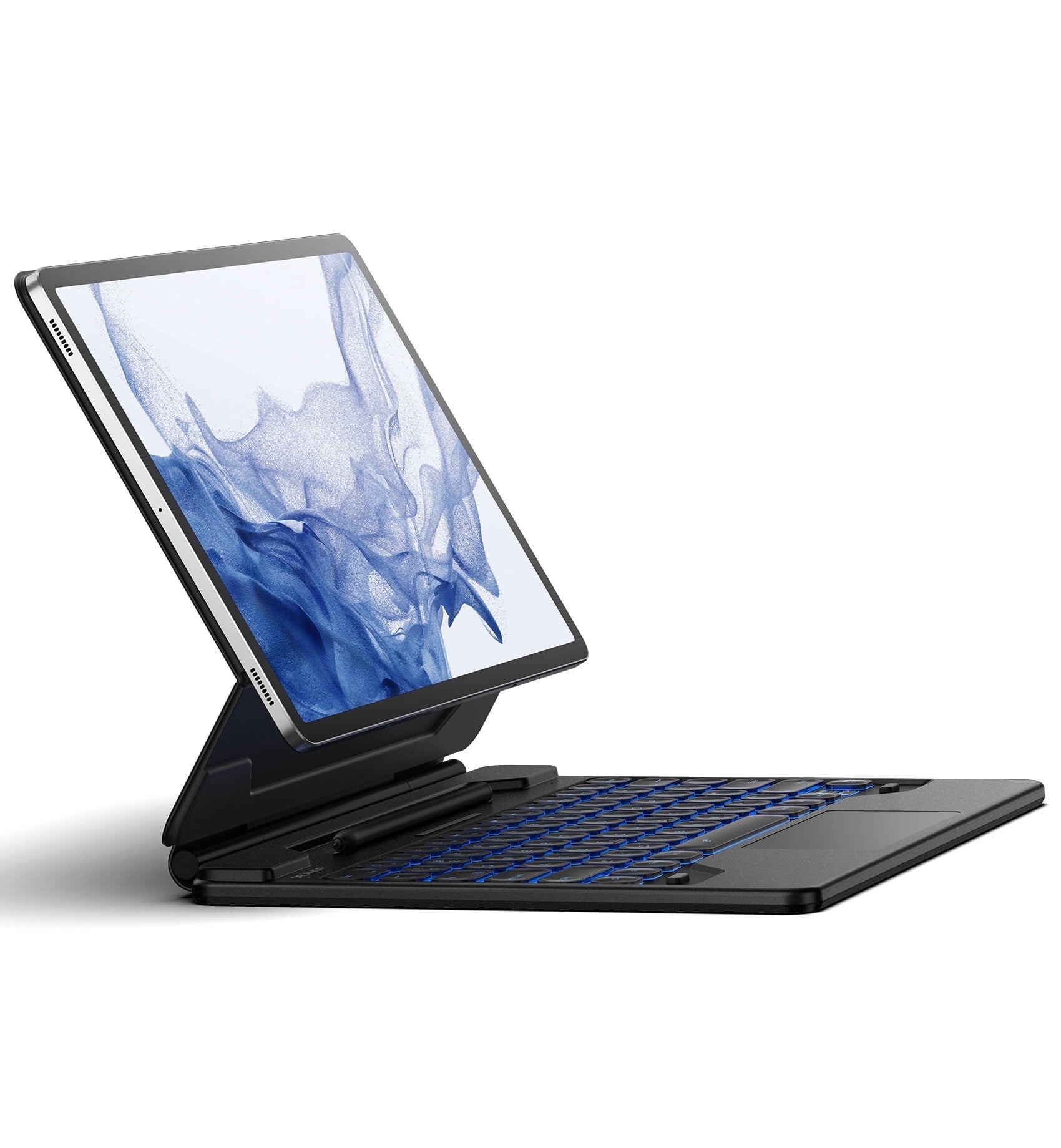 Dexnor Tablet Case with Keyboard, 12.4" Floating Stand, Black - Walmart.com