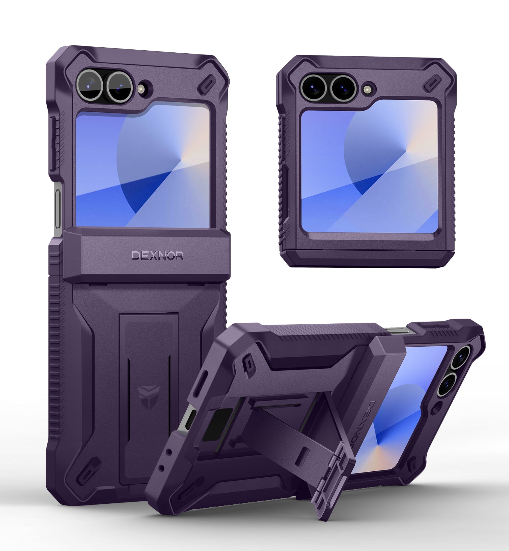 Dexnor for Samsung Galaxy Z Flip 6 Case with Stand & Hinge Protection ...
