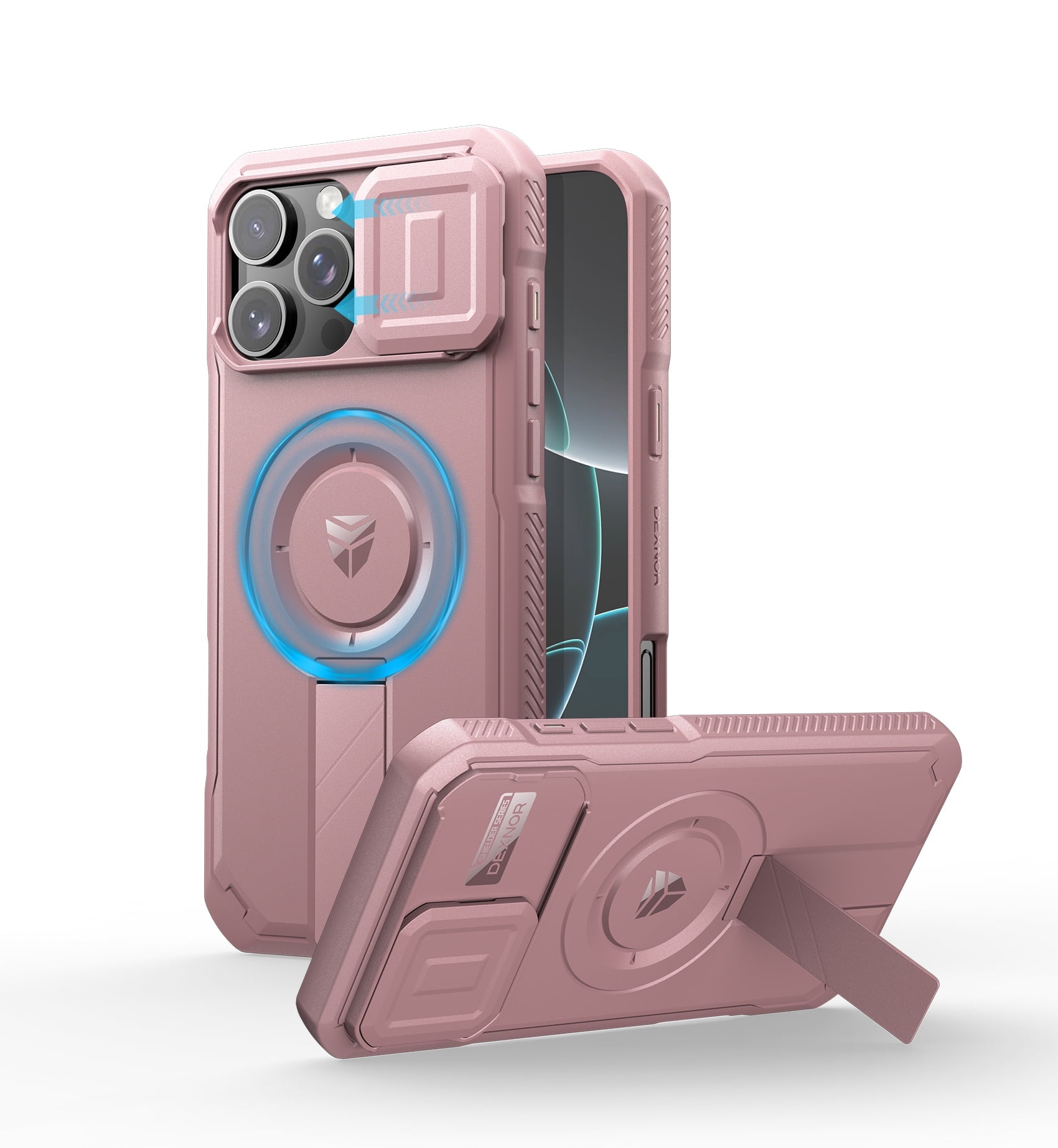 Dexnor Shielder Series for iPhone 16 Pro Max Case with Slide Camera Cover & Adjustable Kickstand ...