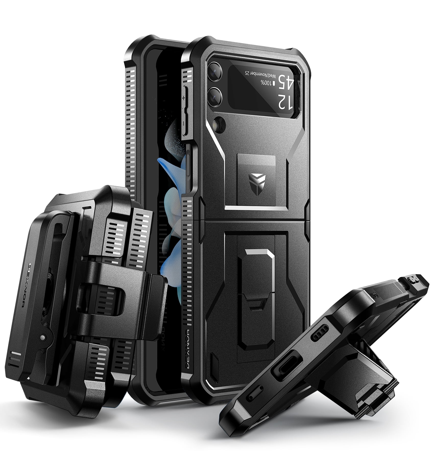 Dexnor Military-Grade Kickstand Case for Samsung Galaxy Z Flip 4 ...