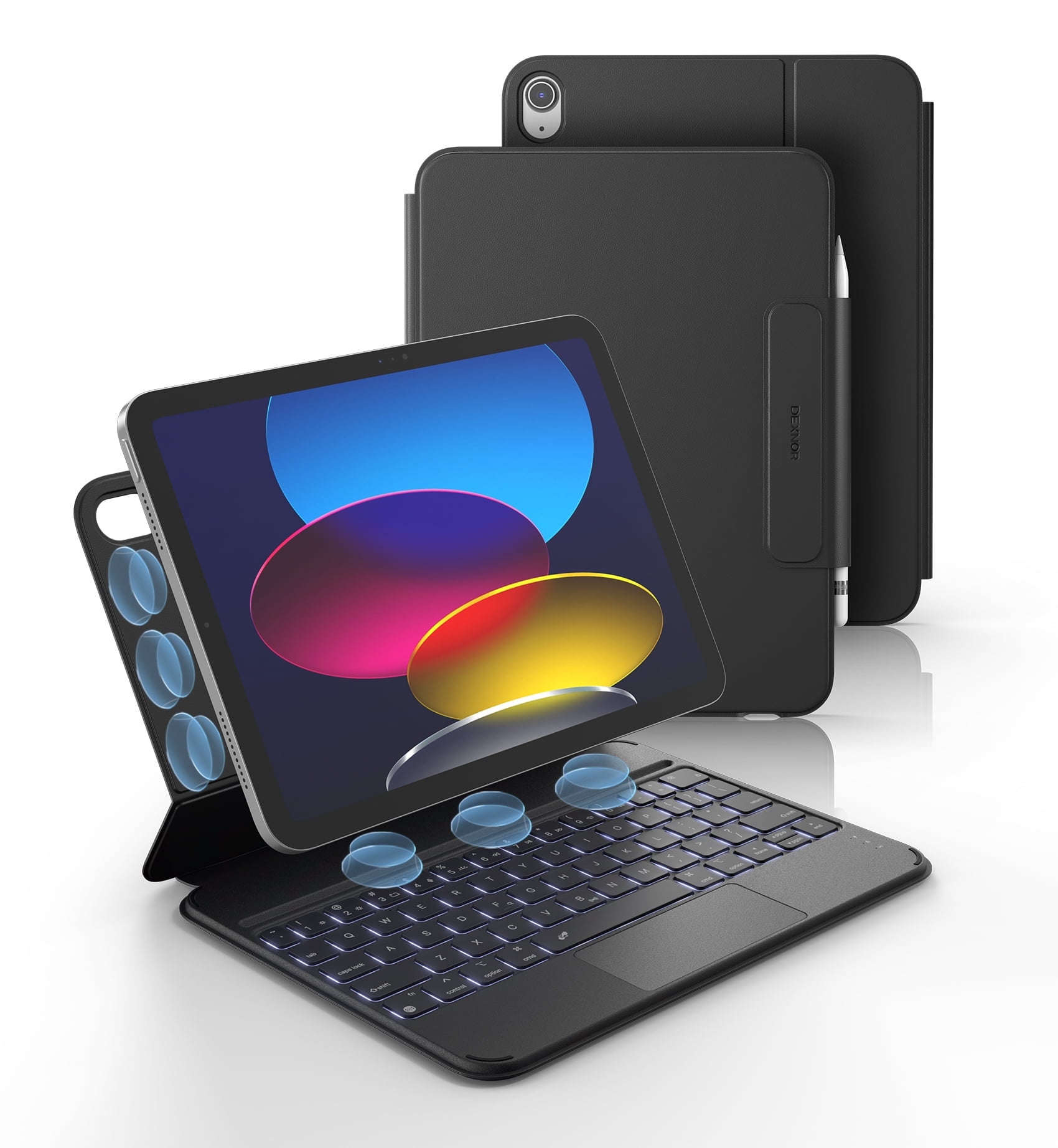 Dexnor for iPad 11th (A16)/ 10th Generation Case with Keyboard Ultra ...