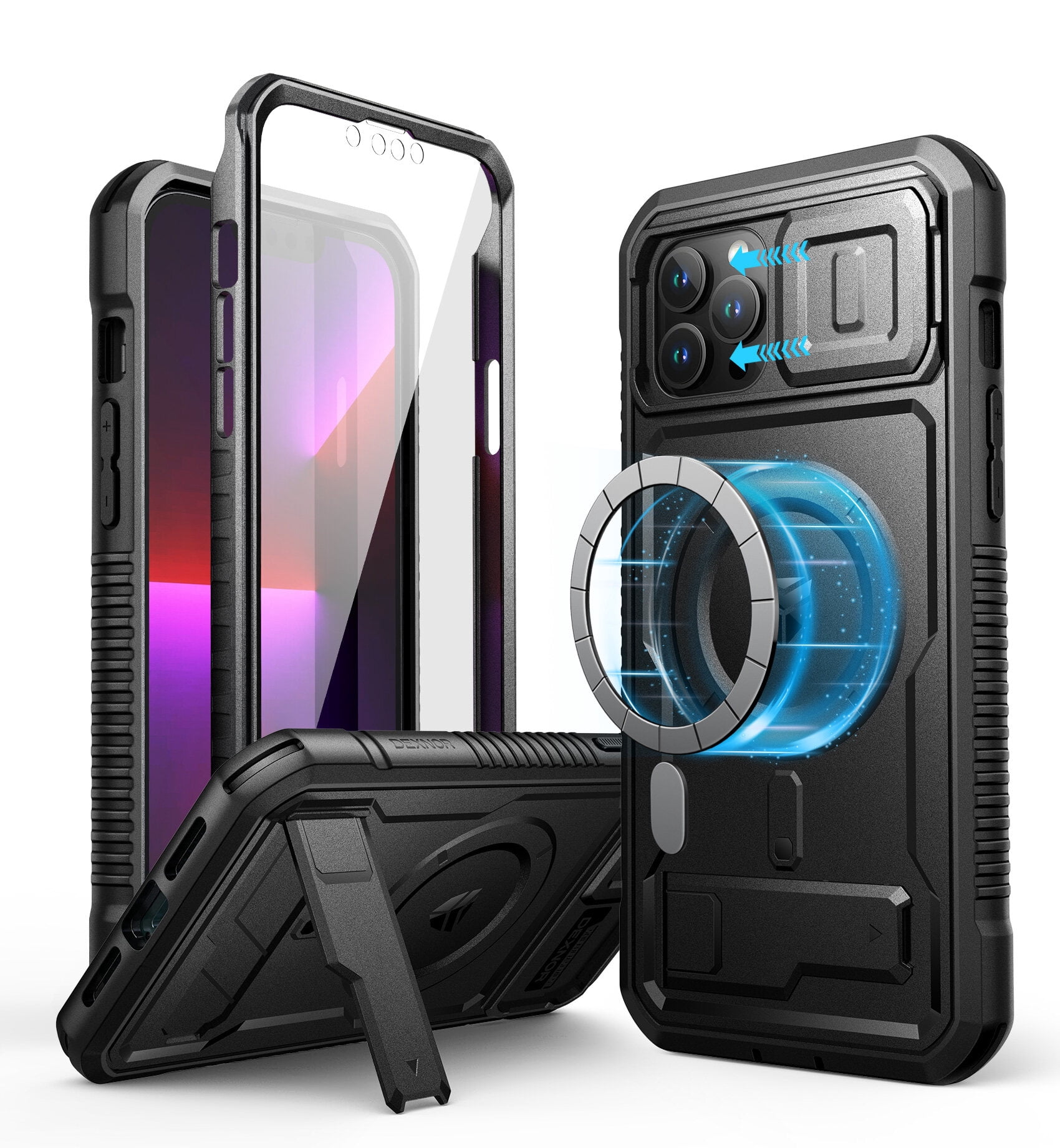 Dexnor for iPhone 15 Pro Case with Slide Camera Cover & Adjustable ...
