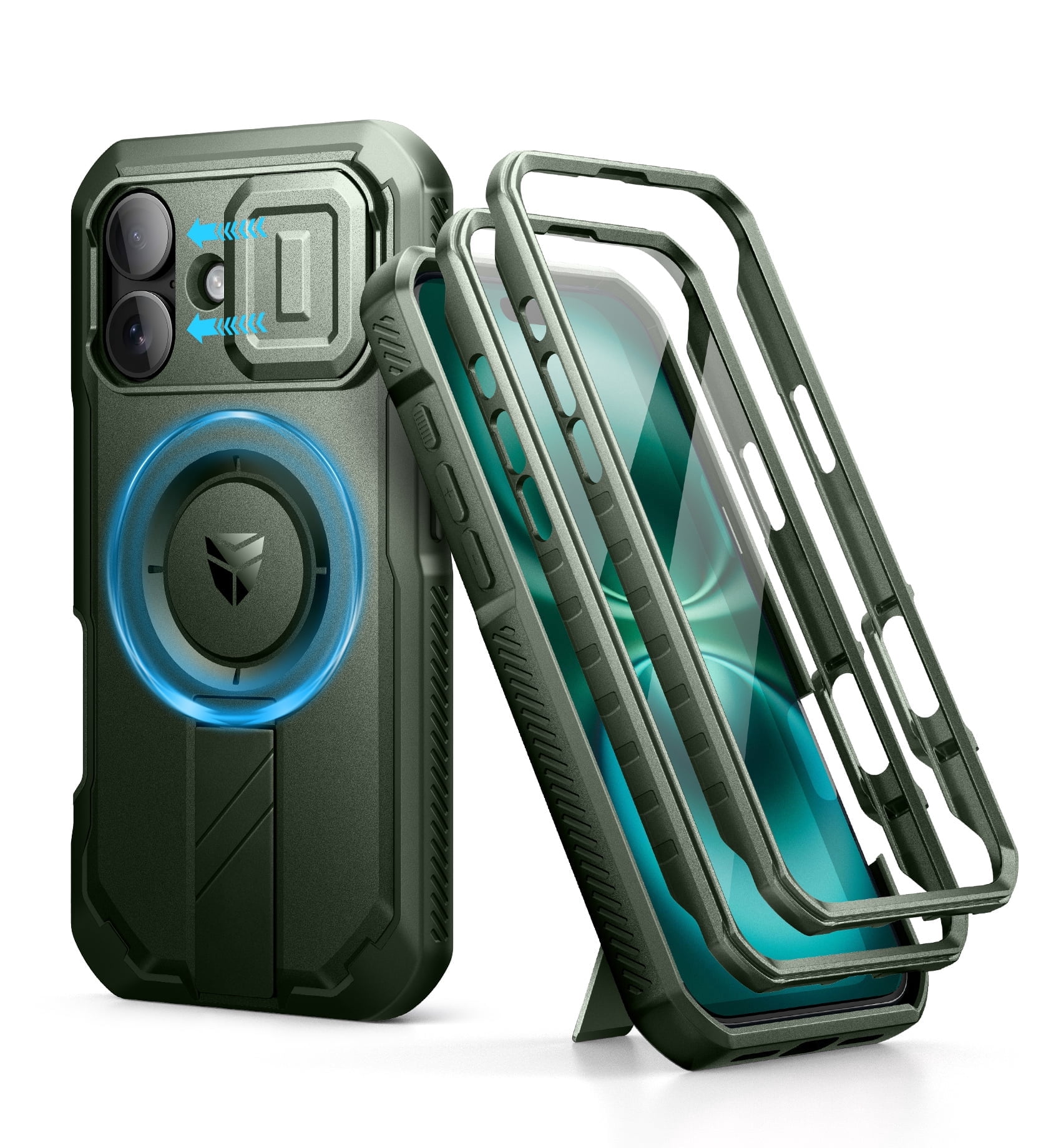 Dexnor iPhone 16 Case, Shockproof Bumper, Slide Camera Cover, MagSafe ...