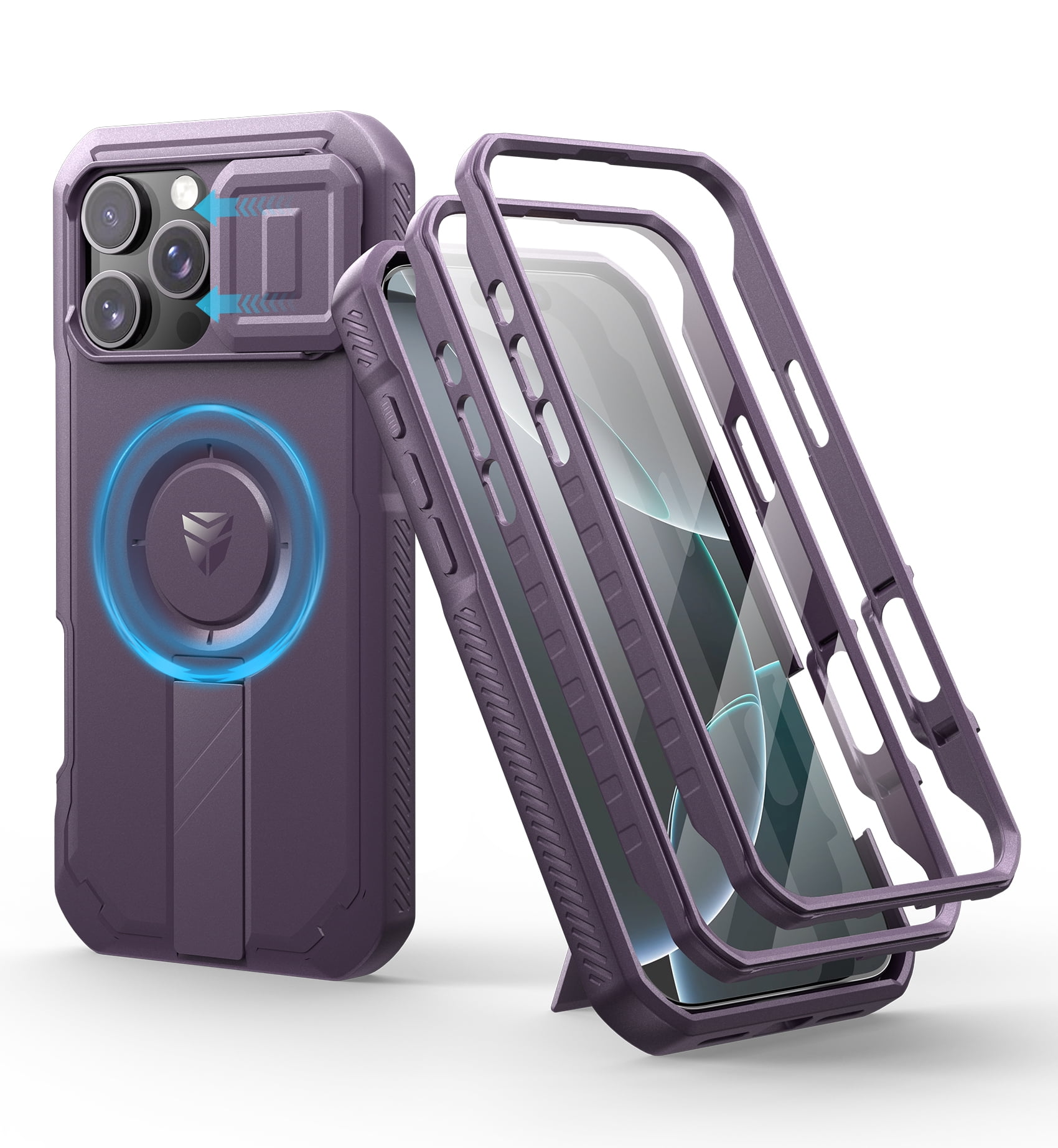 Dexnor for iPhone 16 Pro Max Case with Slide Camera Cover & Adjustable Kickstand & Built-in ...