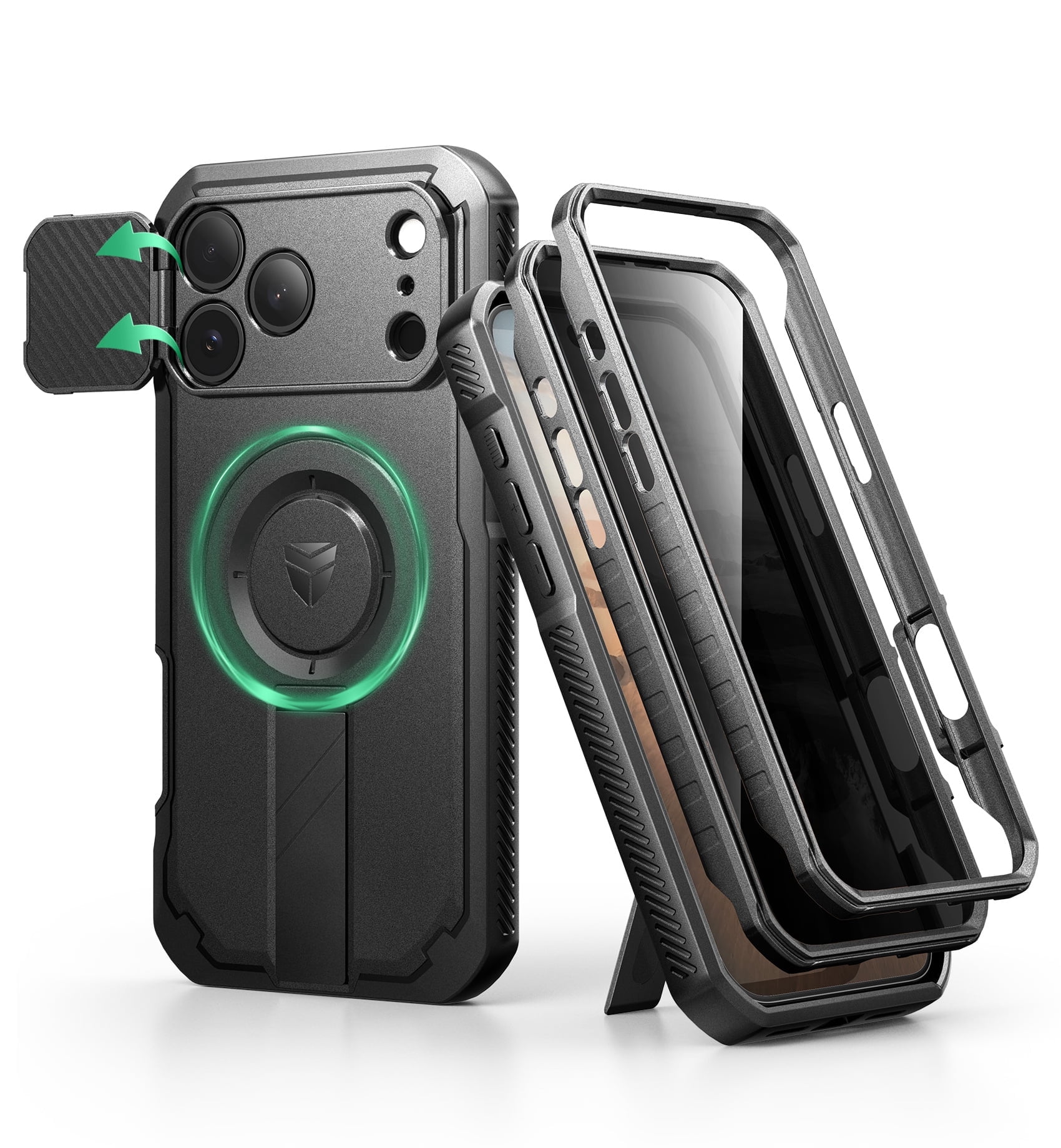 Dexnor for iPhone 17 Pro Max Case with Slide Camera Cover & Foldable ...