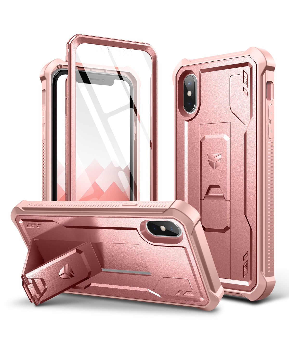 Dexnor for iPhone Xs max Case, [Built in Screen Protector and Kickstand ...