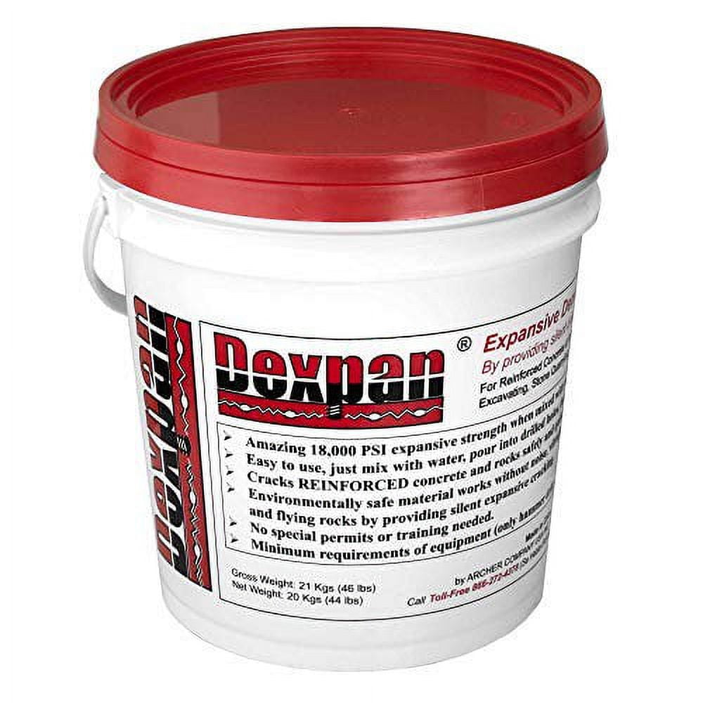 Dexpan Expansive Demolition Grout 44 Lb. Bucket for Rock Breaking ...