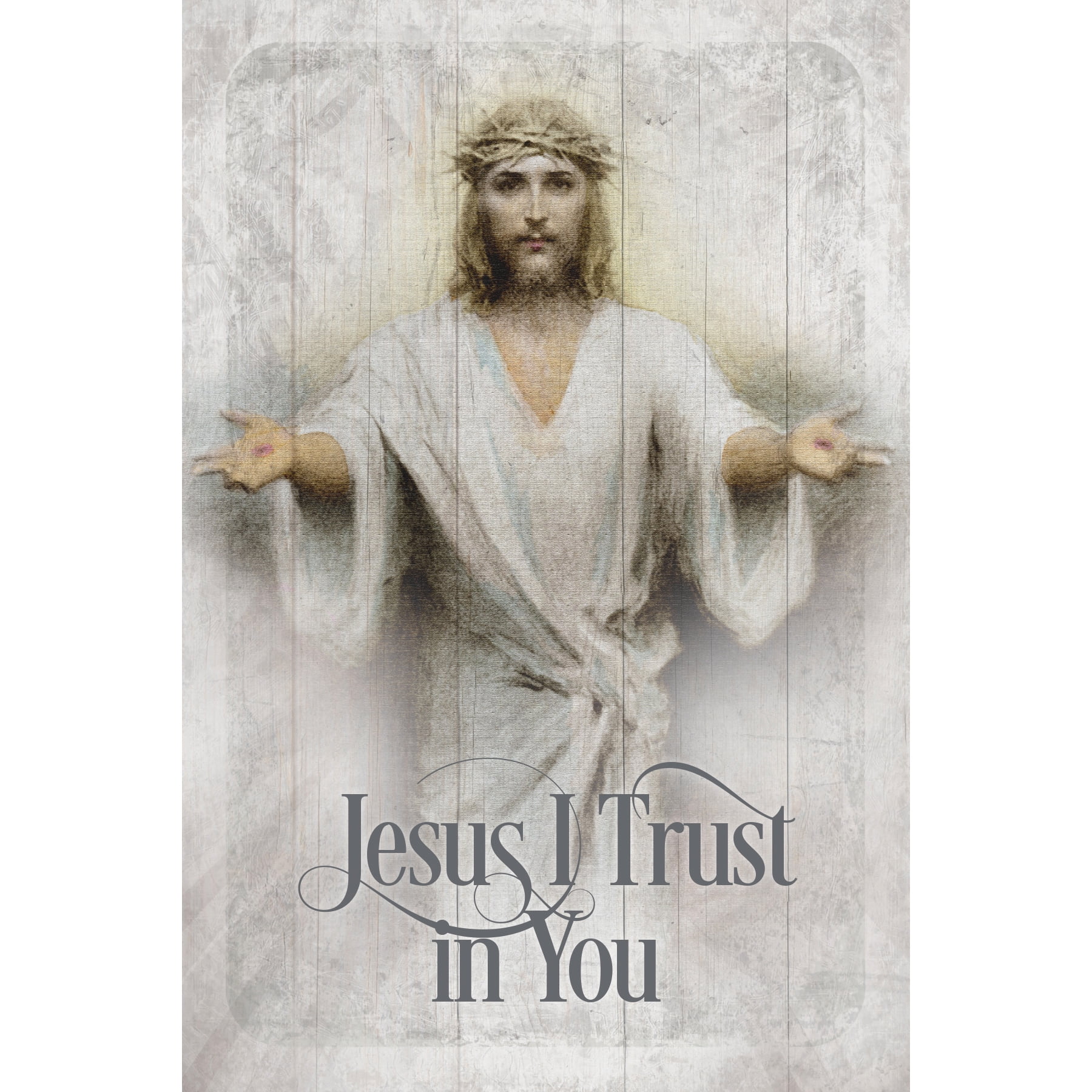 Dexsa Jesus I Trust In You Symbols of Faith Inspirational Wood Plaque 6 ...