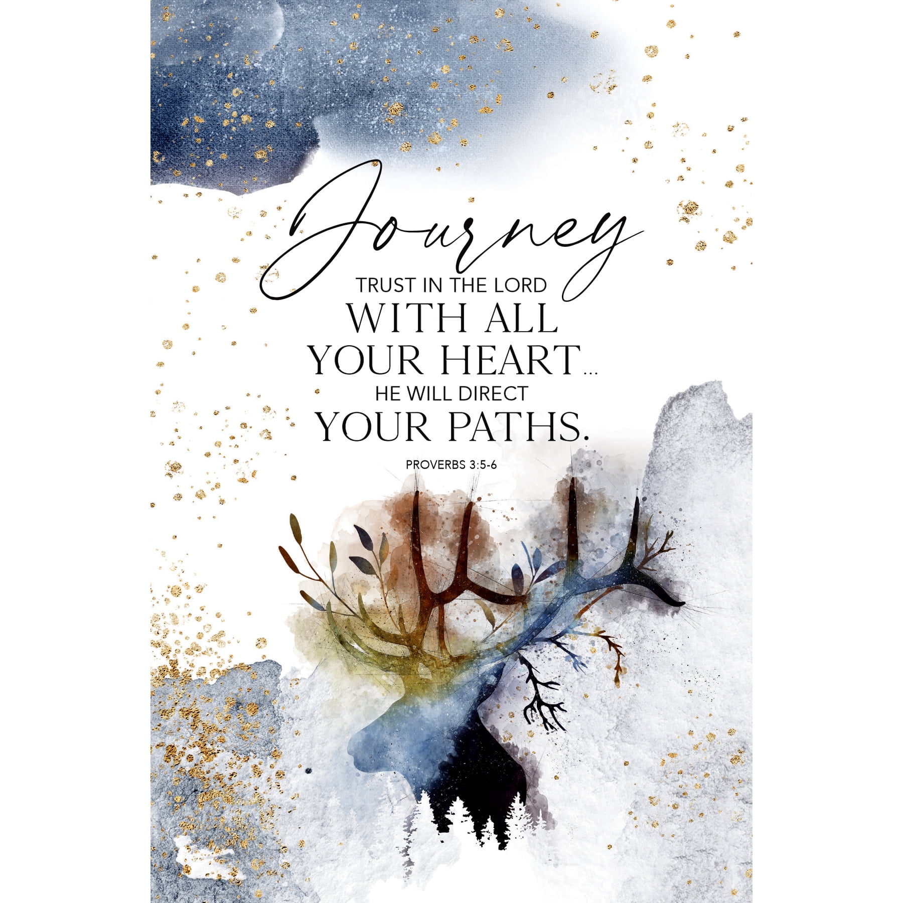 Dexsa Journey Trust in the Lord Wood Plaque with Inspiring Quote 6 inches x 9 inches - Easel and ...