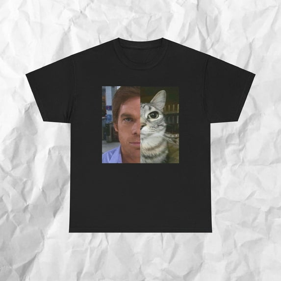 Dext Morgan Tee, Funny Cat Meme Shirt, Unisex Heavy Cotton T-Shirt ...