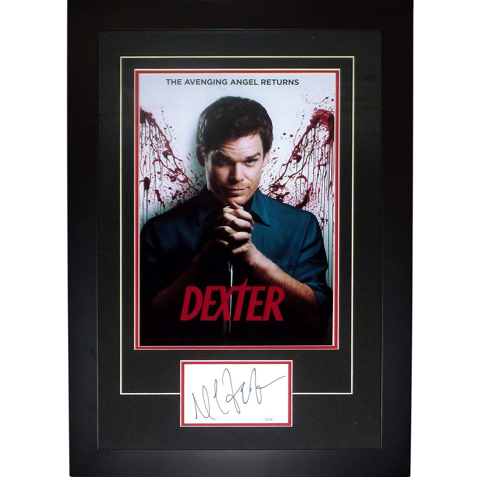 Dexter 11x17 TV Poster Deluxe Framed with Michael C Hall Autograph - JSA - Walmart.com