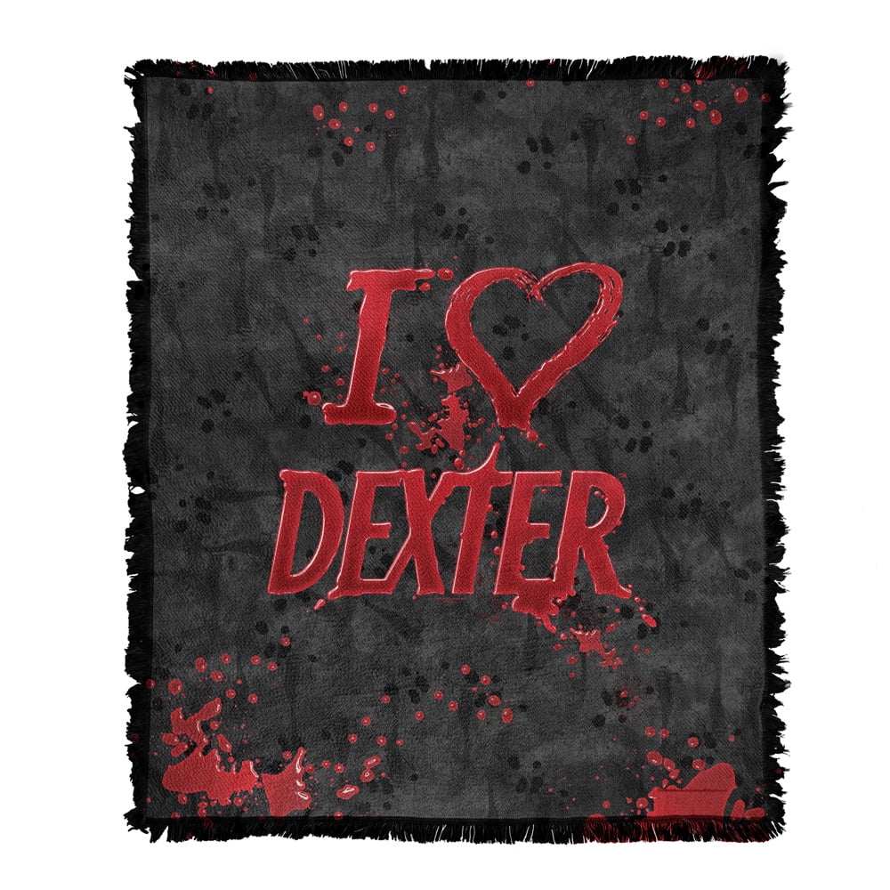 Dexter Blanket, 50'x60' I Heart Dexter Woven Tapestry Cotton Blend ...