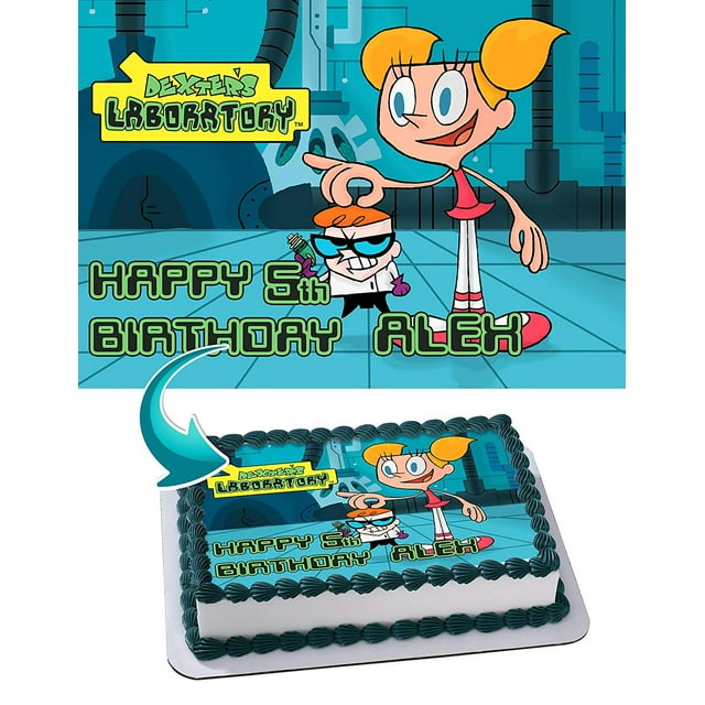 Dexter Laboratory Edible Cake Image Topper Personalized Birthday Party ...