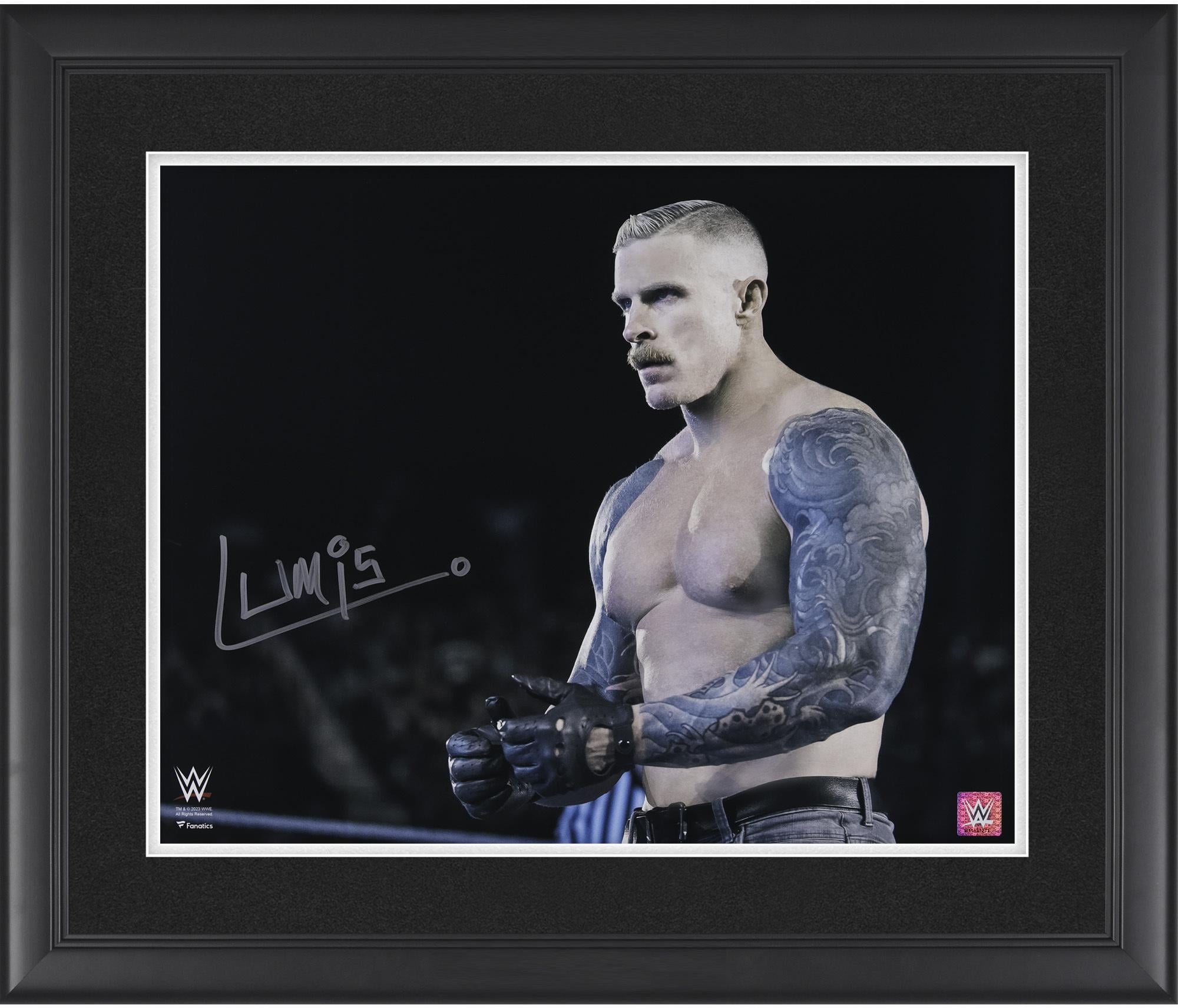 Dexter Lumis WWE Framed Autographed 16" x 20" In Ring Stare Down ...