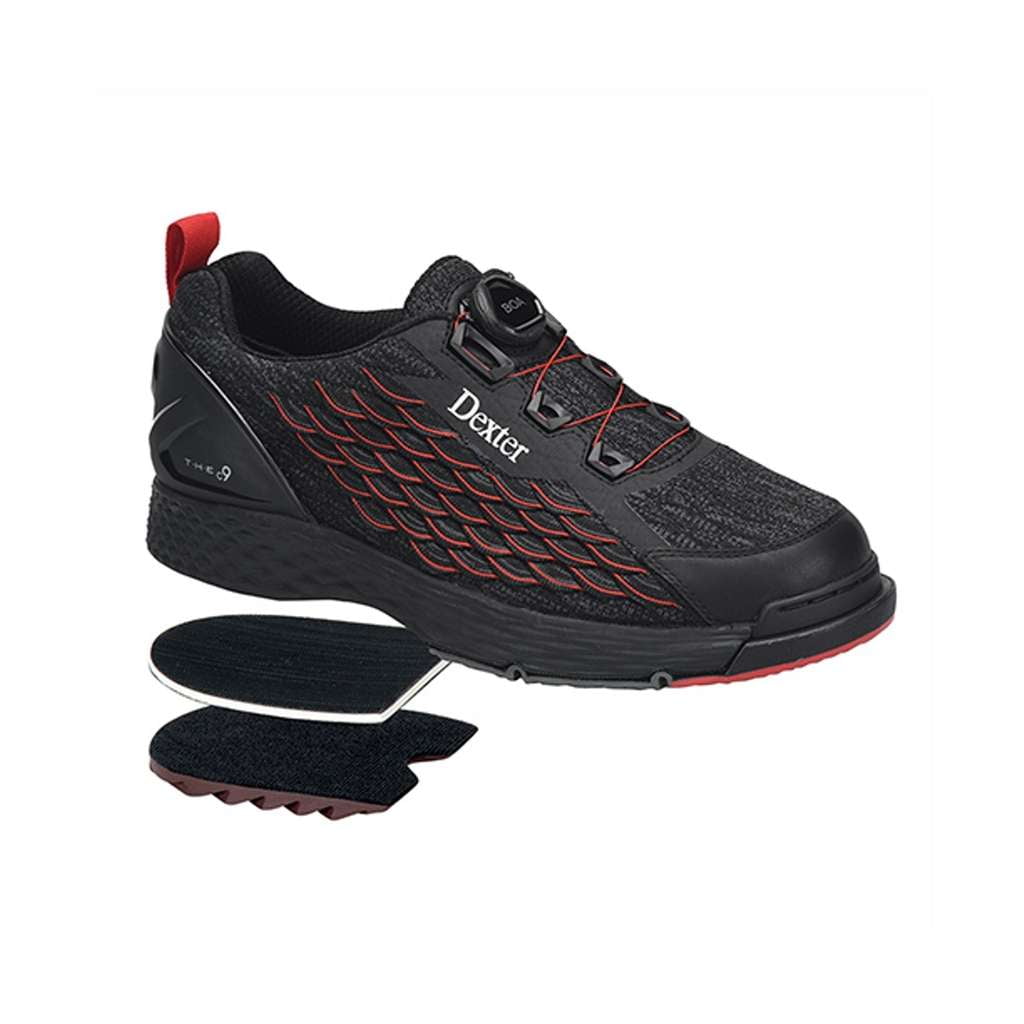 Dexter Mens C-9 Knit BOA Bowling Shoes Right Hand - Black/Red 10 ...