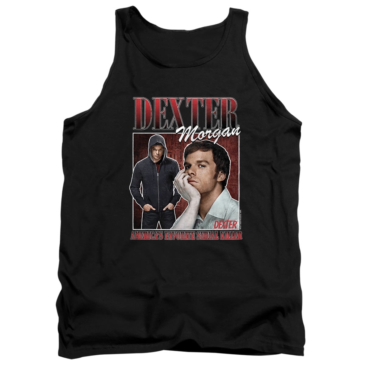 Dexter Morgan Bootleg Vibe Unisex Adult Tank Top, Black, Large ...