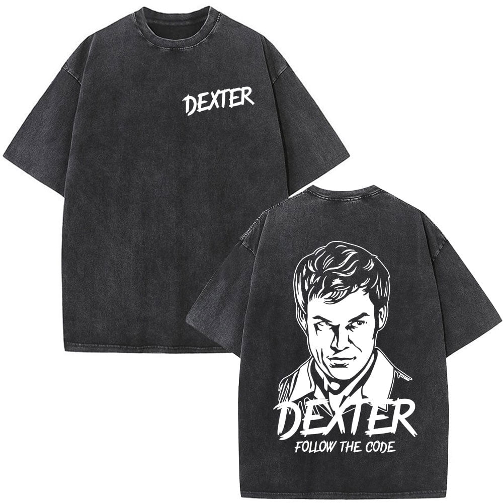 Dexter Morgan Inspired Retro Washed Graphic T-Shirt - Unisex Soft ...