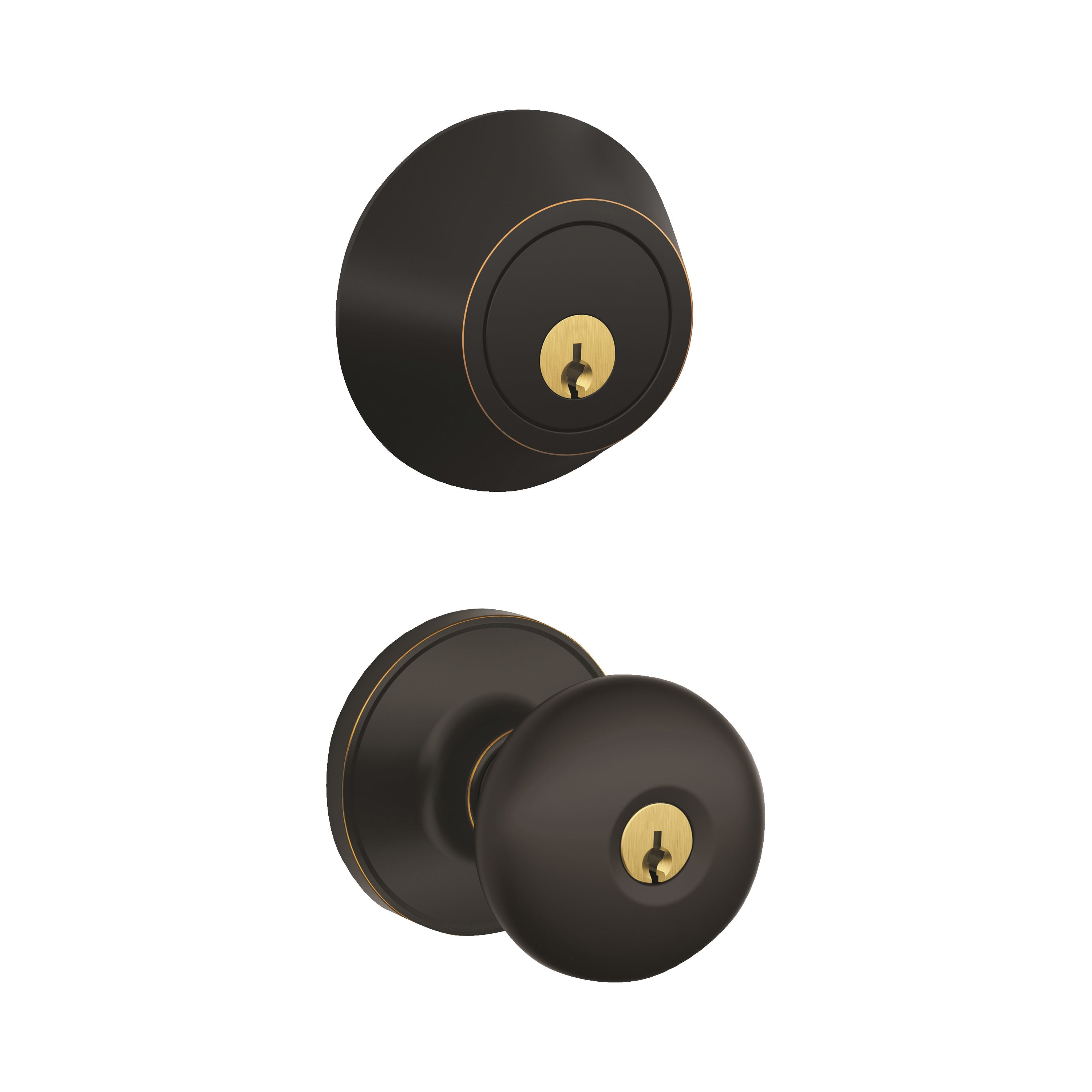 Dexter Stratus Single Cylinder Deadbolt & Door Knob Combo - Pack of 2 ...