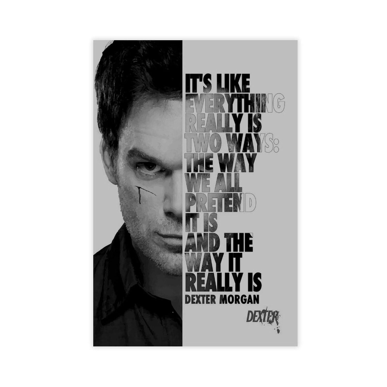 Dexter TV Series Movie Poster Quotes Canvas Poster Wall Art Decor Print ...