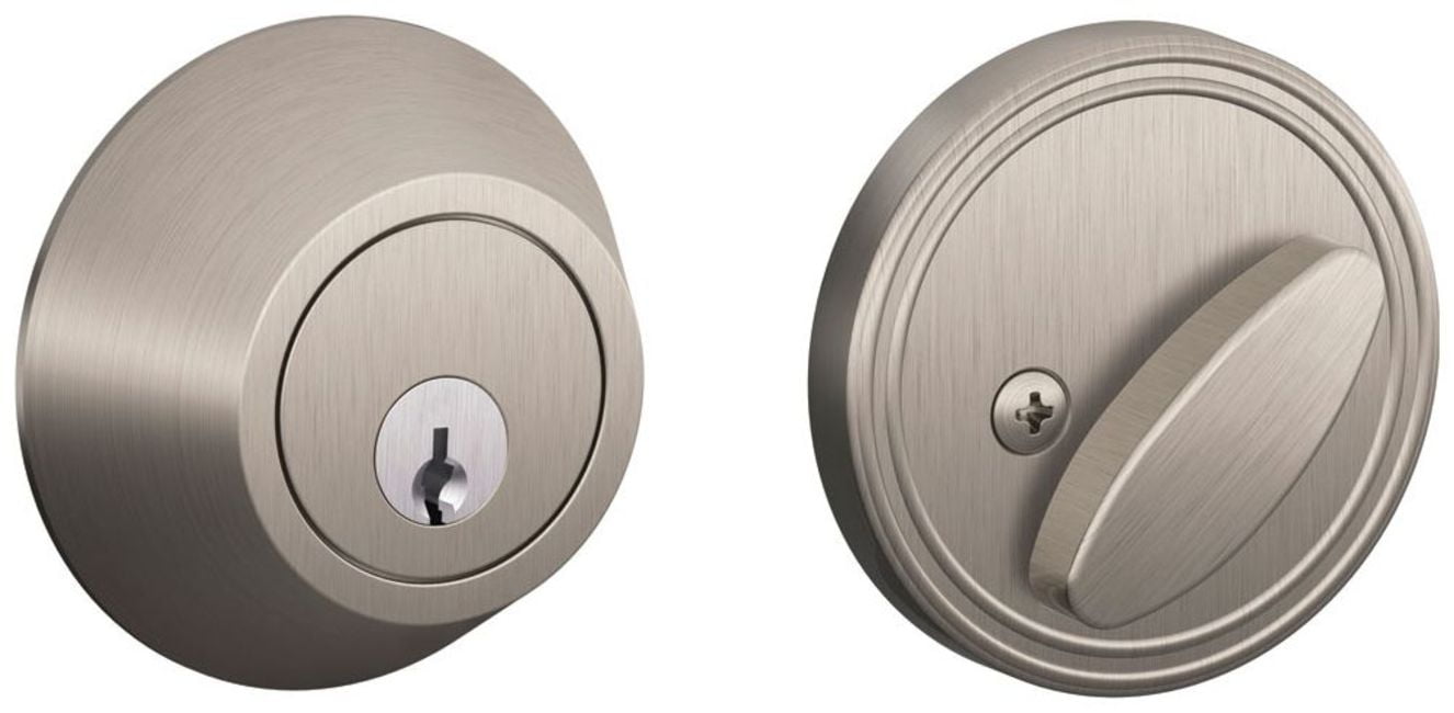 Dexter by Schlage JD60619 Single-Cylinder Deadbolt, Satin Nickel ...