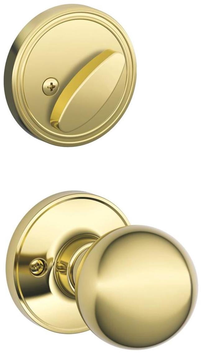 Dexter by Schlage JH59CNA605 Corona Knob Interior Handleset, Bright ...