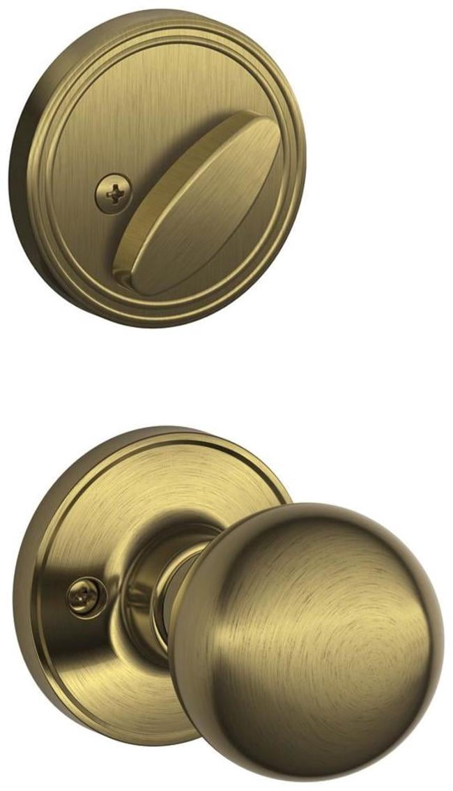 Dexter by Schlage JH59CNA609 Corona Knob Interior Handleset, Antique ...