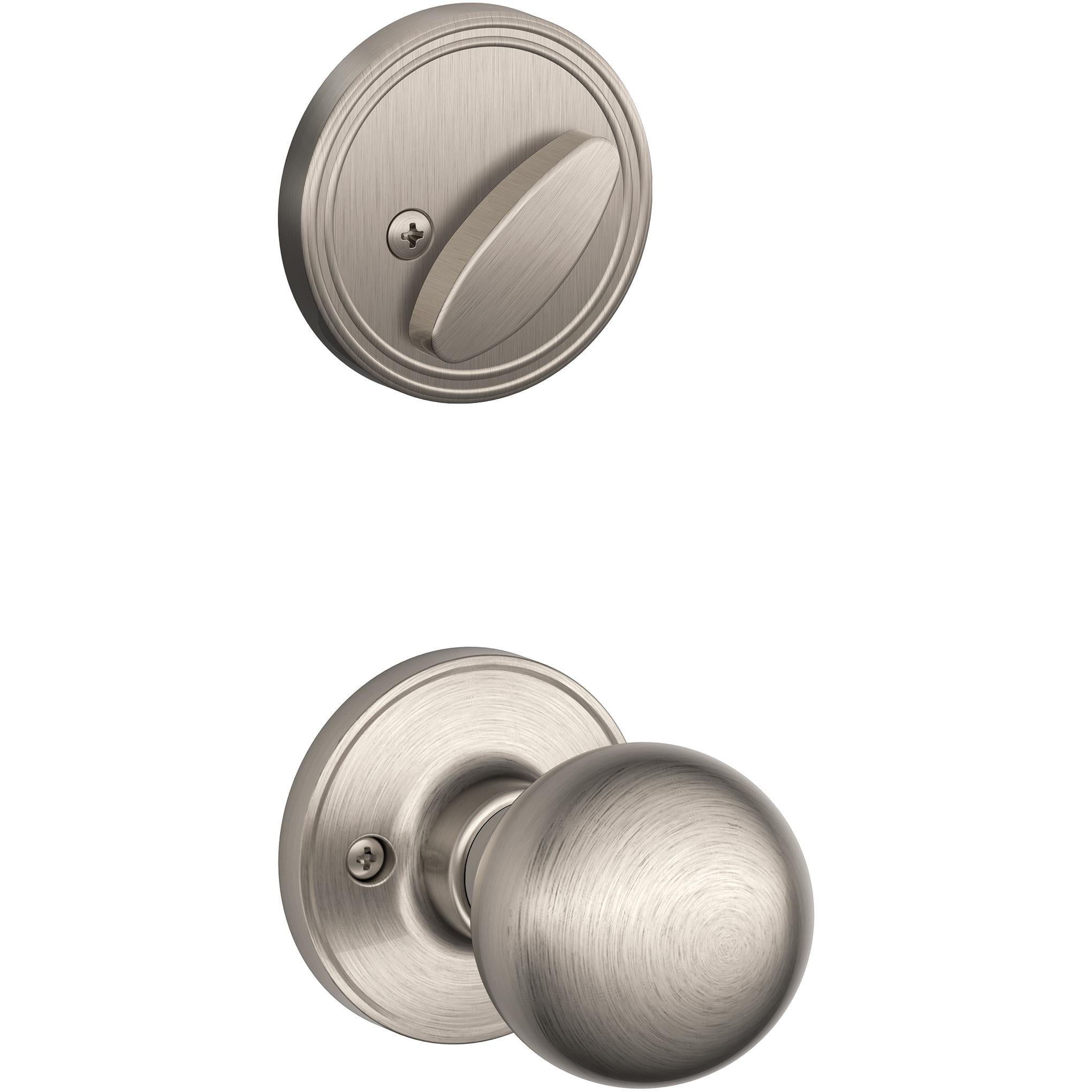 Dexter by Schlage JH59CNA619 Corona Knob Interior Handleset, Satin ...