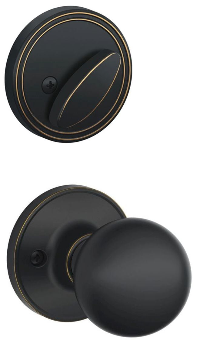 Dexter by Schlage JH59CNA716 Corona Knob Interior Handleset, Aged ...