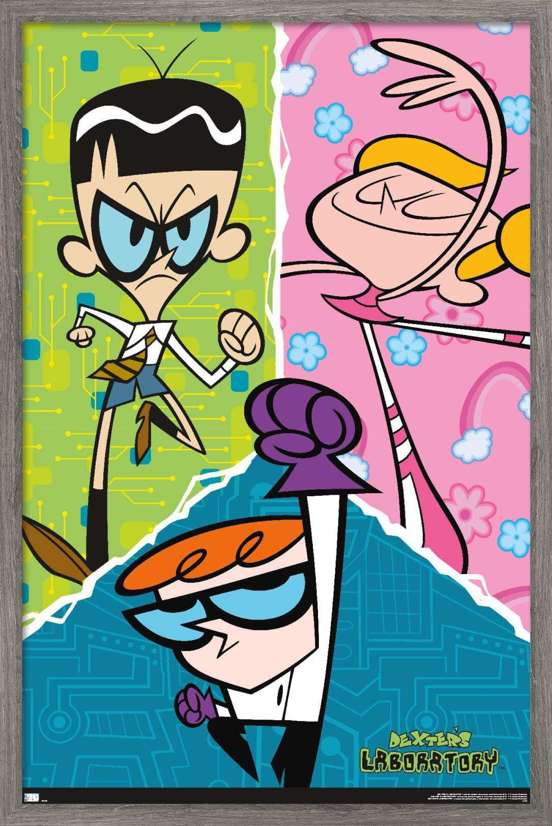 Dexter's Laboratory - Group Wall Poster, 14.725" x 22.375", Framed ...