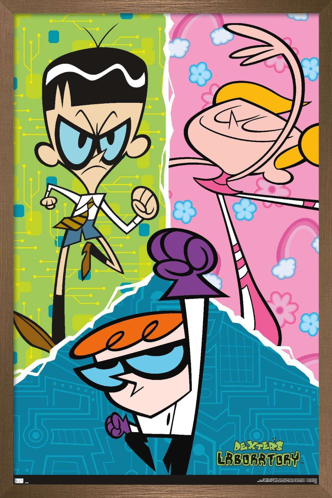 Dexter's Laboratory - Group Wall Poster, 14.725" x 22.375", Framed ...