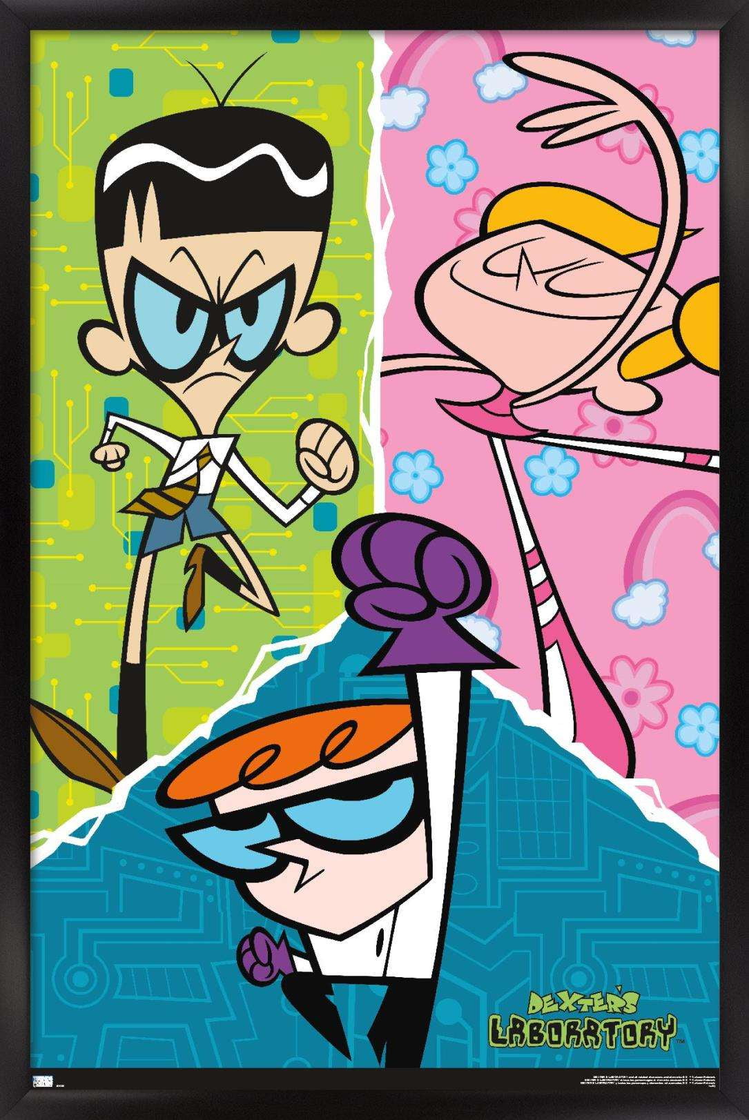 Dexter's Laboratory - Group Wall Poster, 22.375" x 34", Framed ...