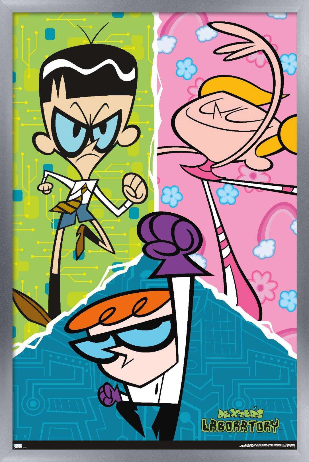 Dexter's Laboratory - Group Wall Poster, 22.375" x 34", Framed ...