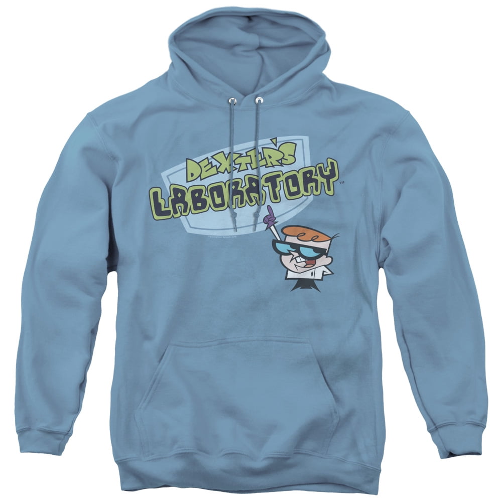 Dexter's Laboratory Logo Adult Pullover Hoodie Sweatshirt Carolina Blue ...