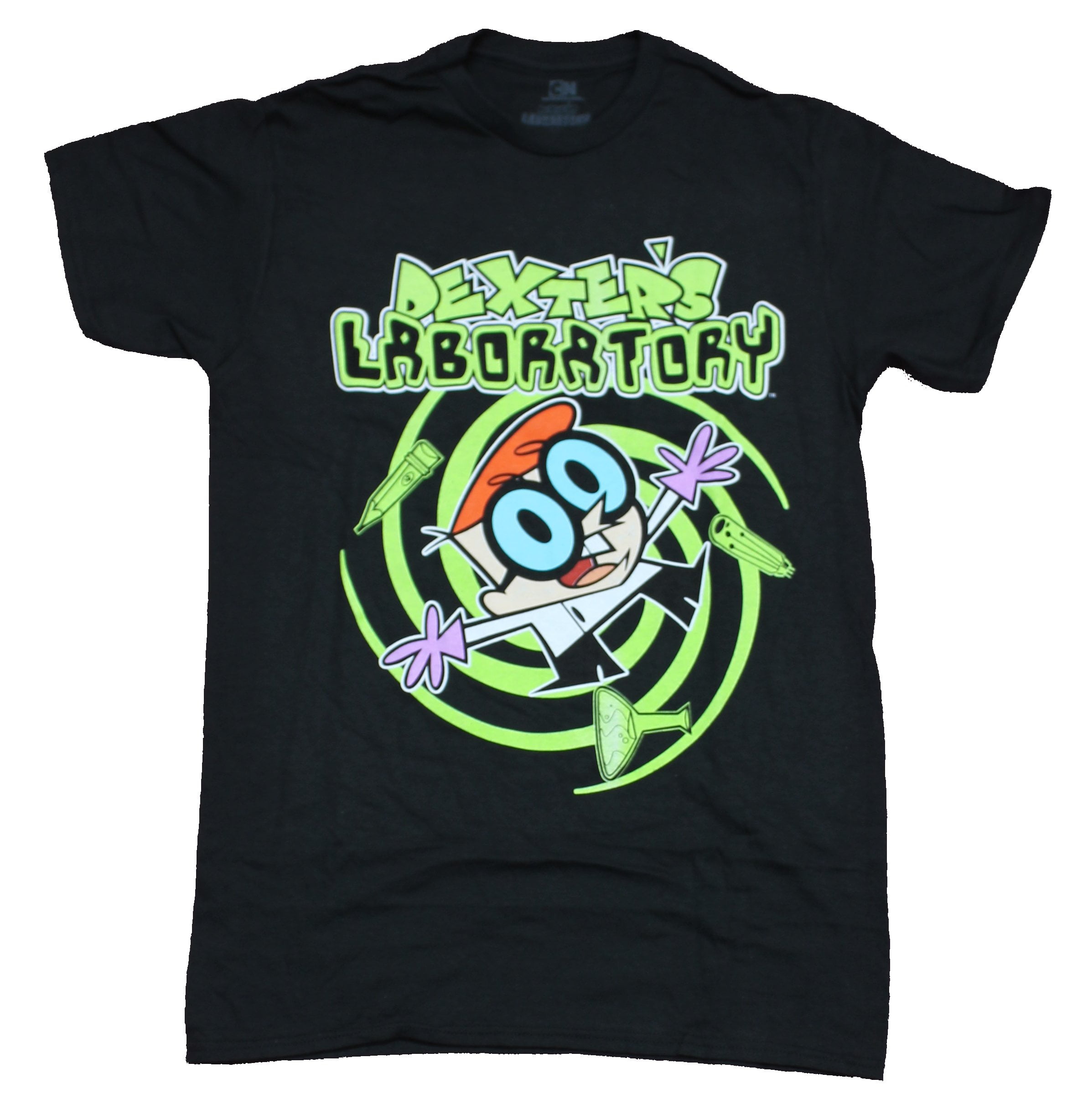 Dexter's Laboratory Mens T-Shirt - Spinning Dex Portal Image (Small ...